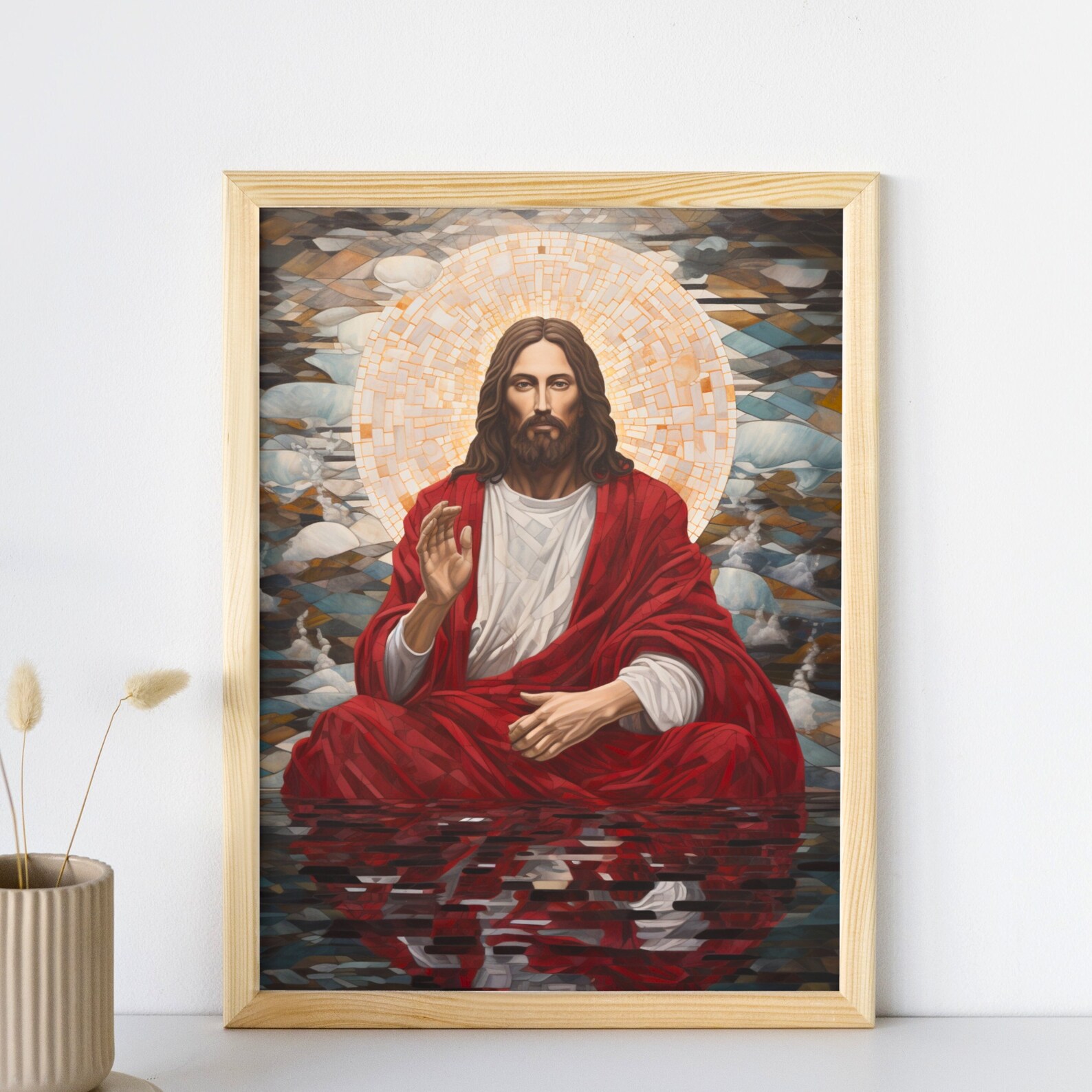 Jesus Painting, Christian Wall Art, Jesus Wall Art, Jesus Meditation ...