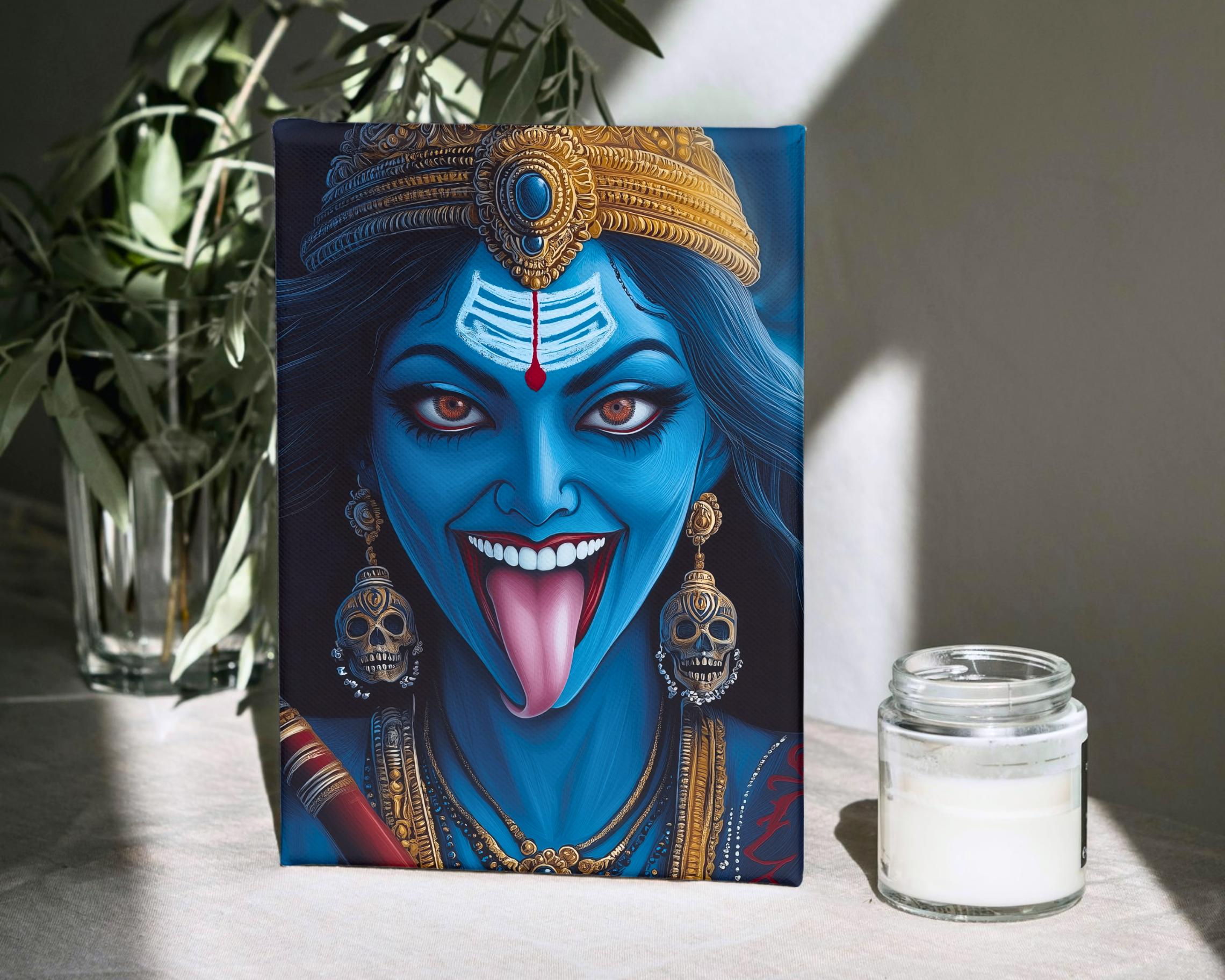KALI Kaali Maa Art, Hindu Goddess Painting, Indian Deity, Religious ...