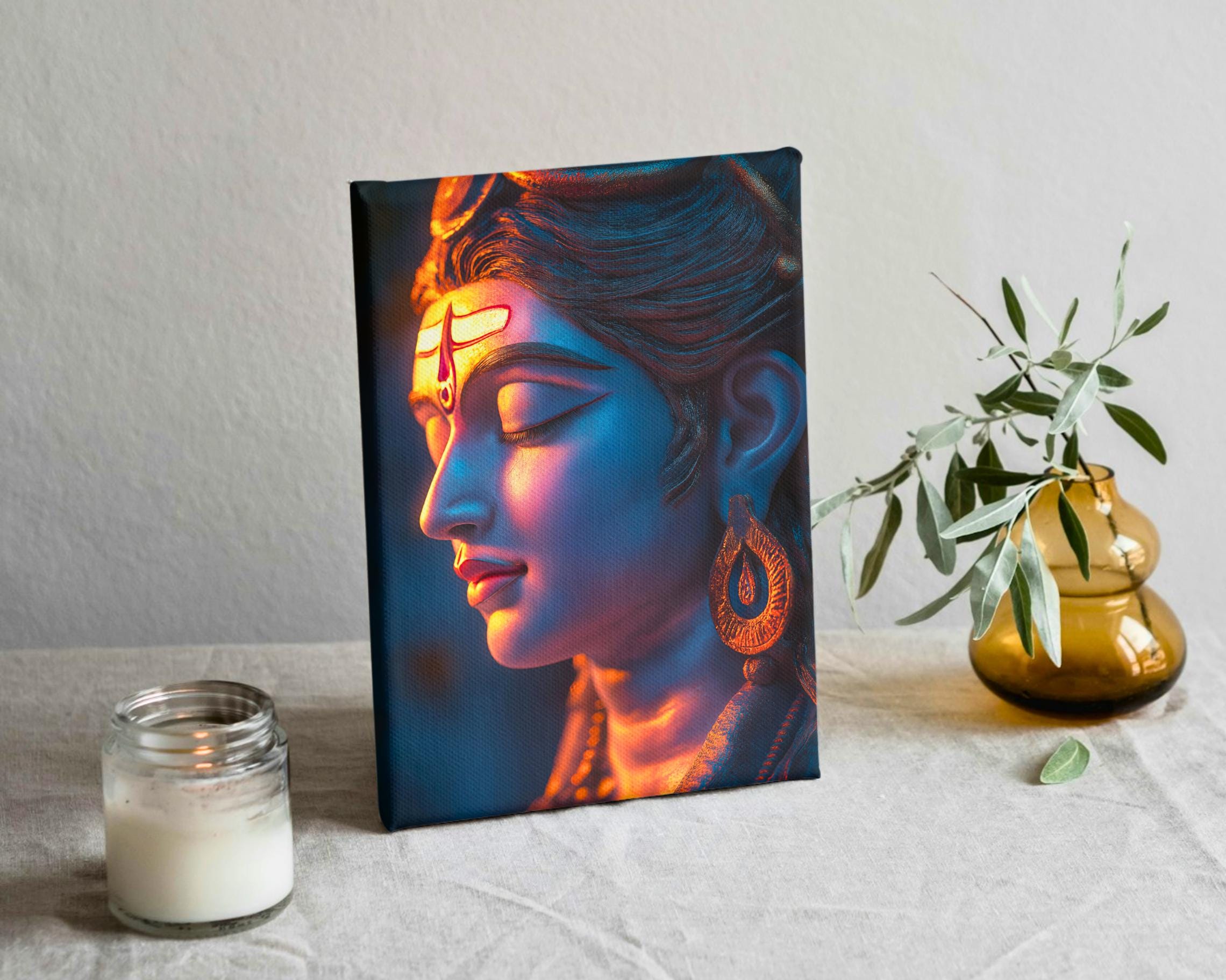 Lord Shiva Wall Art, Hindu God Painting, Shiv Ji Poster, Hinduism Decor ...
