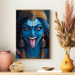 KALI Kaali Maa Art, Hindu Goddess Painting, Indian Deity, Religious ...