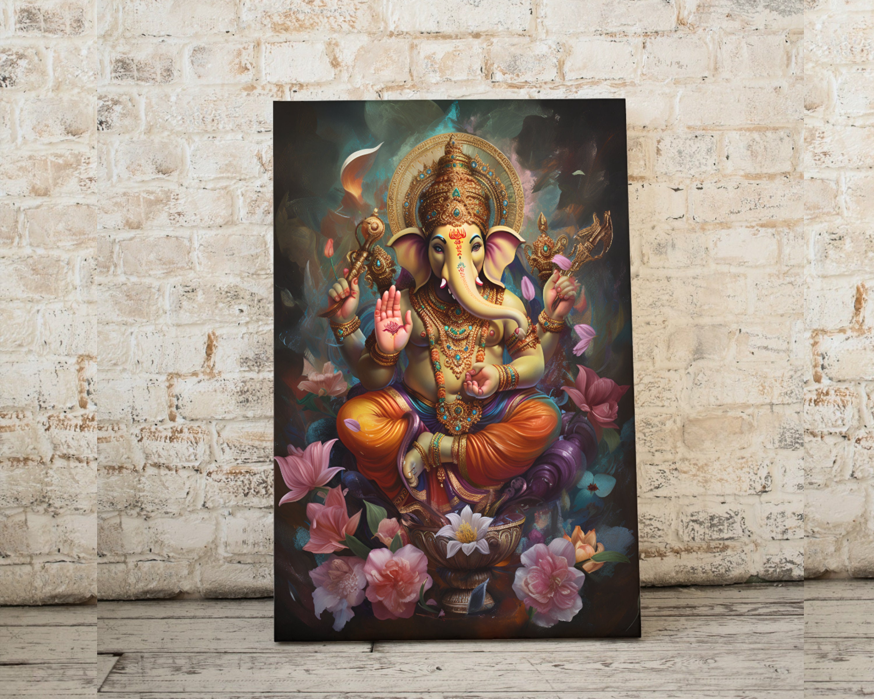Ganesha Wall Art, Lord Ganesha Painting, Hindu God Ganesha, Hindu Wall ...