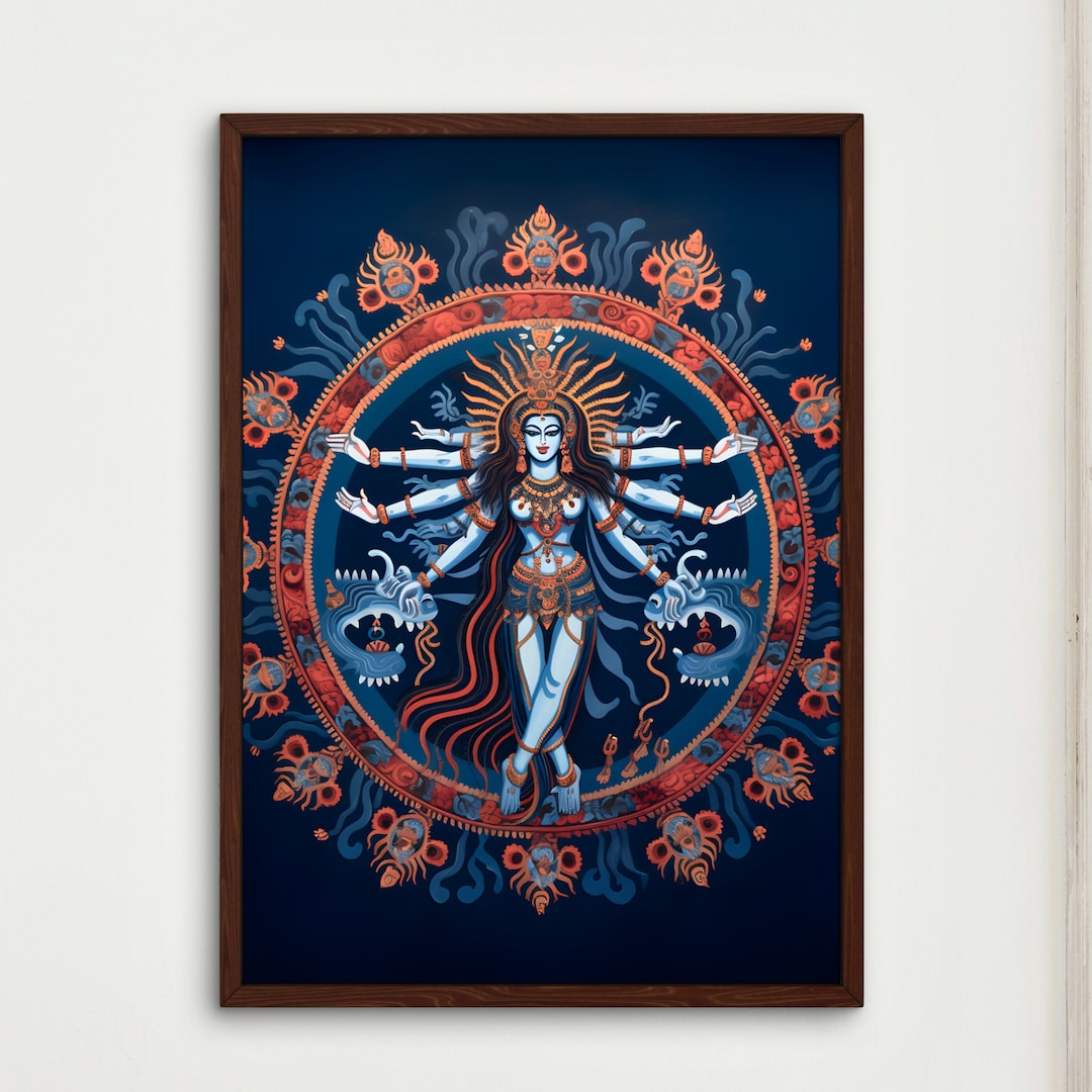 Goddess Durga Painting, Dashain Durga Poster, Durga Illustration ...