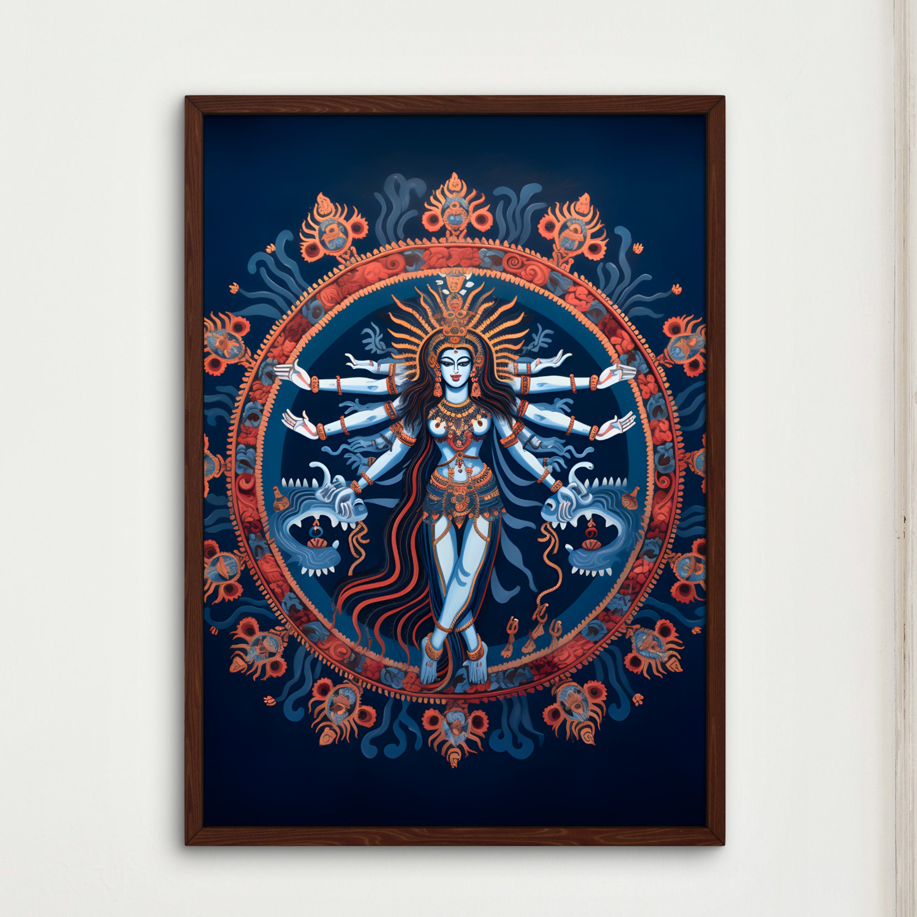 Goddess Durga Painting, Dashain Durga Poster, Durga Illustration ...