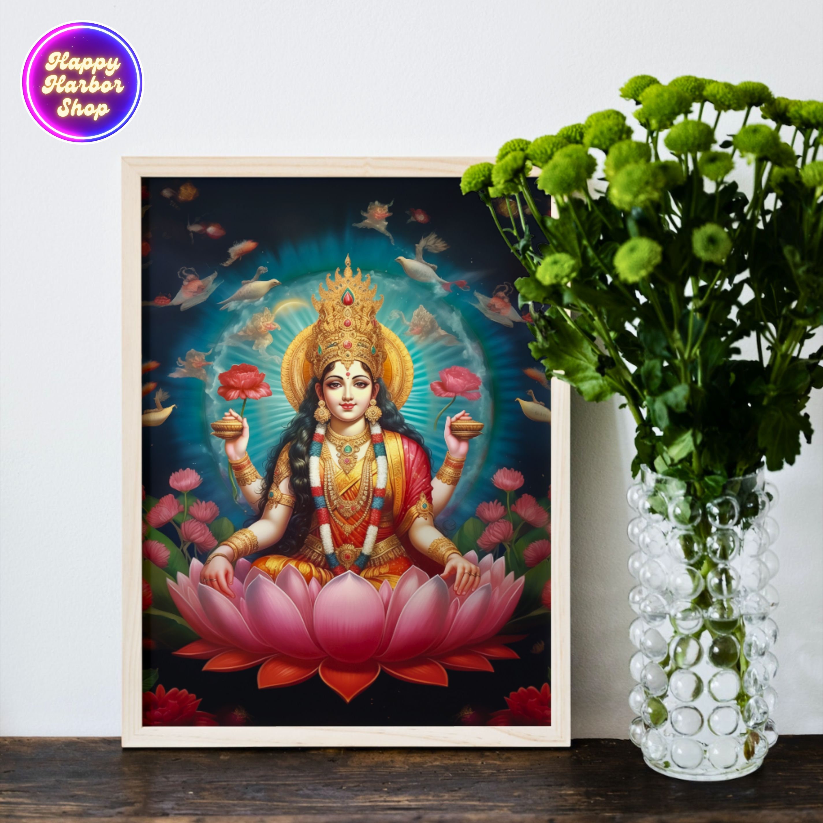 Lakshmi CANVAS PAINTING Goddess Lakshmi Painting Diwali - Etsy