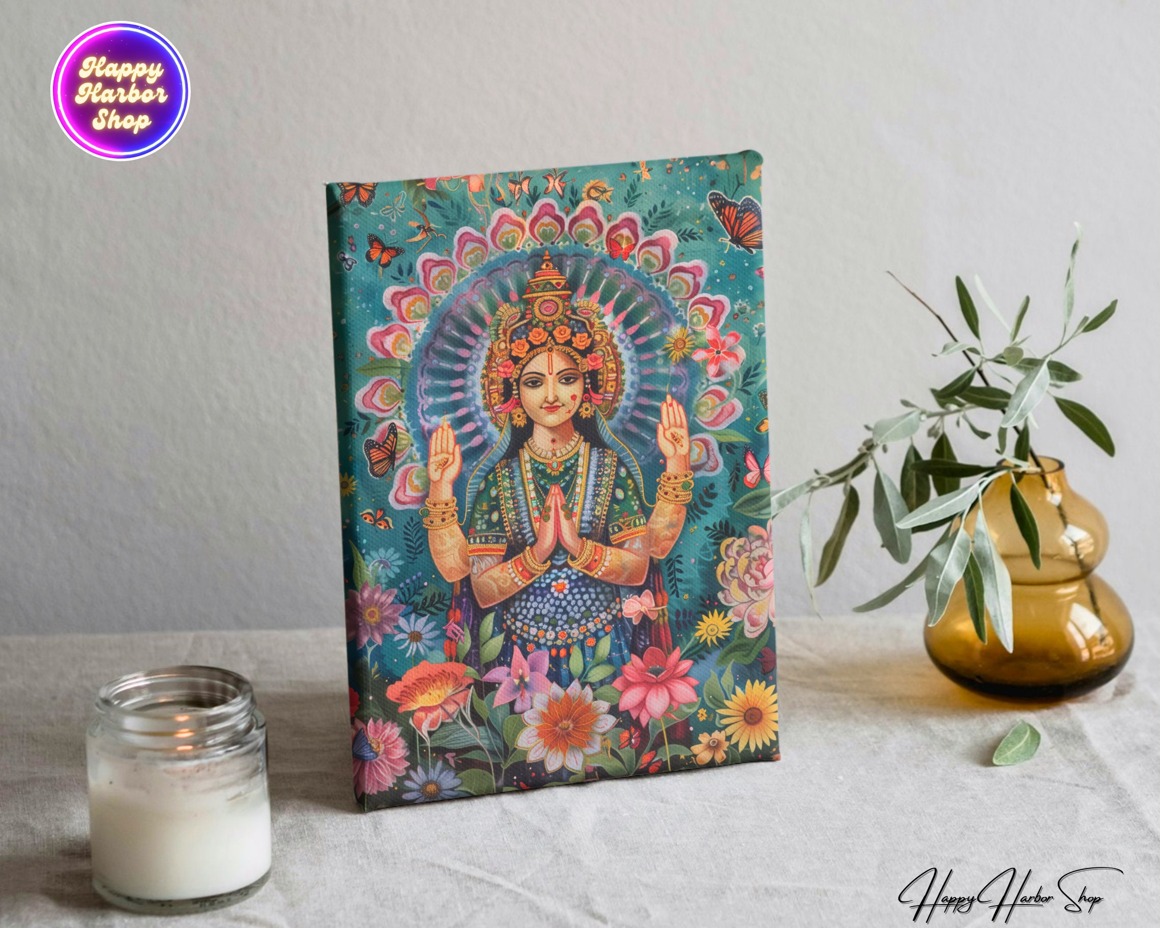 Durga Poster, Hindu Goddess Durga Painting, Durga Print, Traditional ...