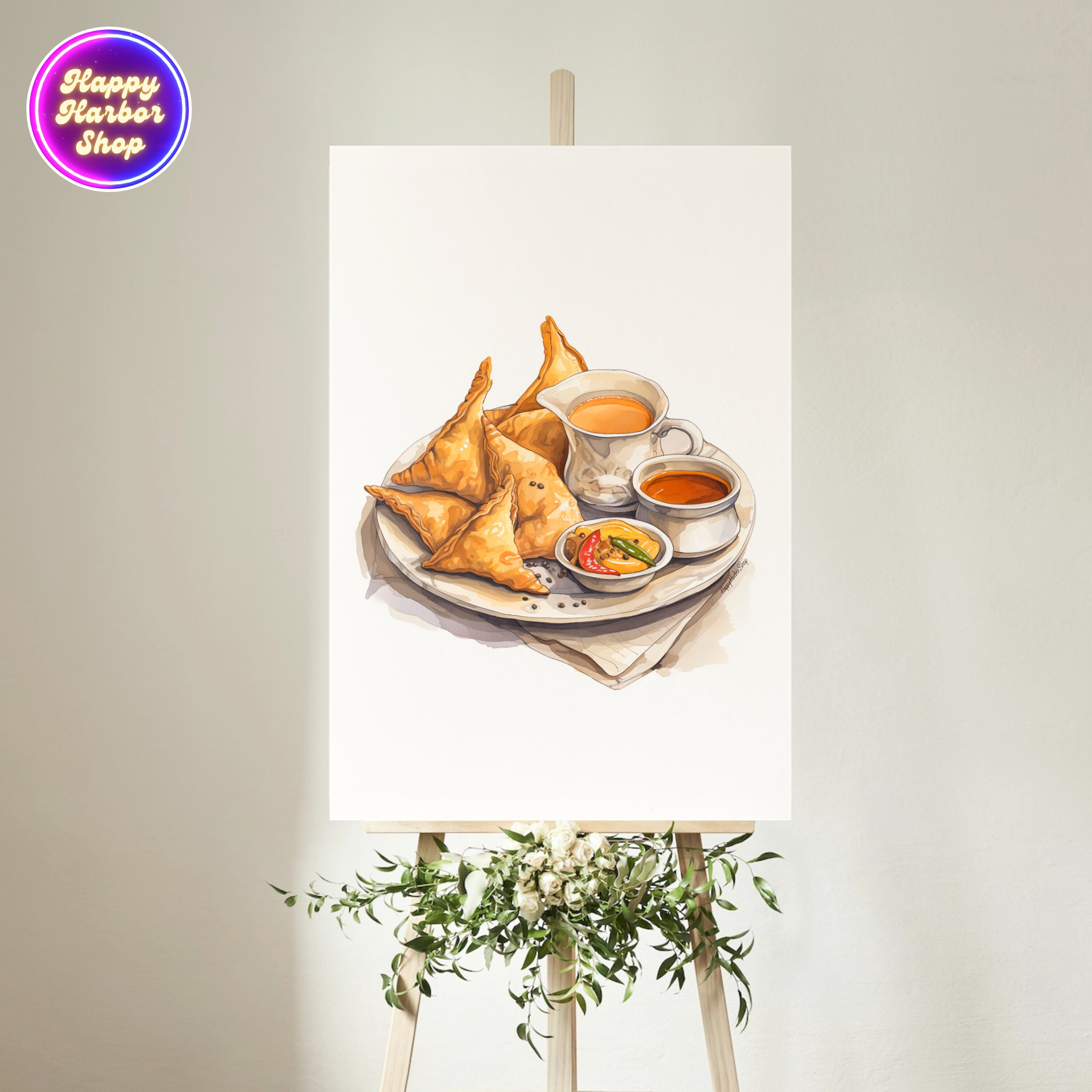 Indian Printable Wall Art Samosa Art Desi Food Art South Asian Art ...