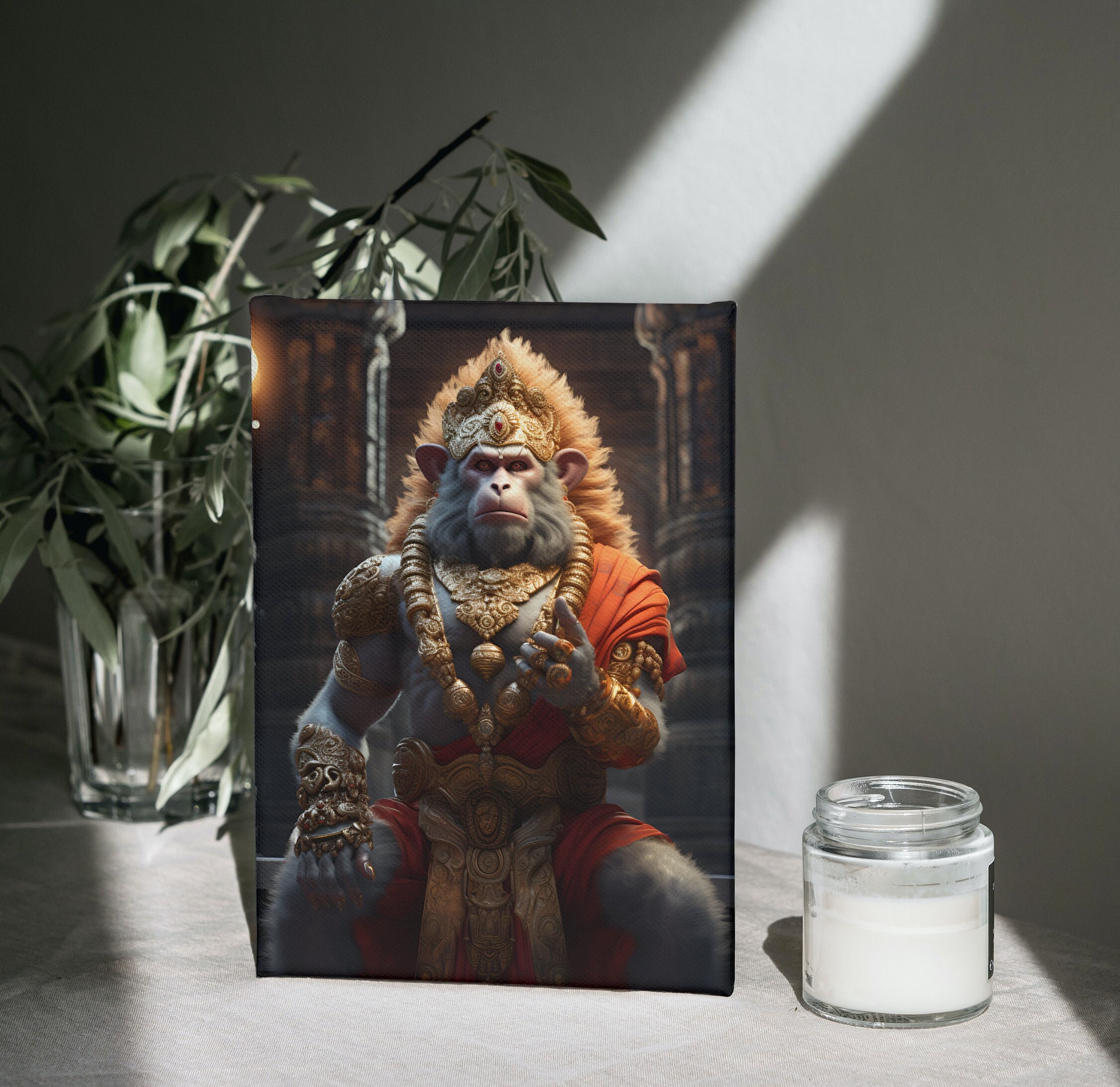 Hanuman Painting, Lord Hanuman Canvas, Hindu Gods, Hanuman Home Decor ...