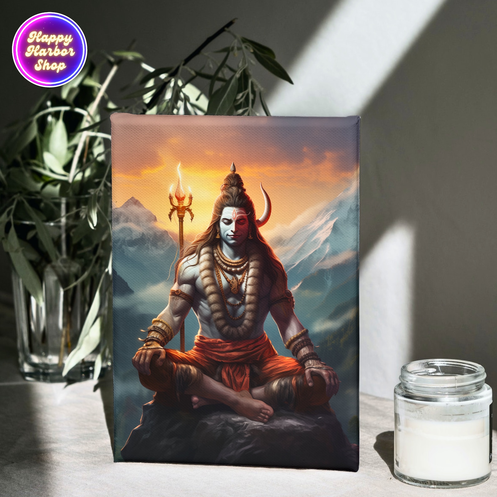 LORD SHIVA PAINTING Shiva Canvas Art Traditional Lord Shiva Art Hindu ...
