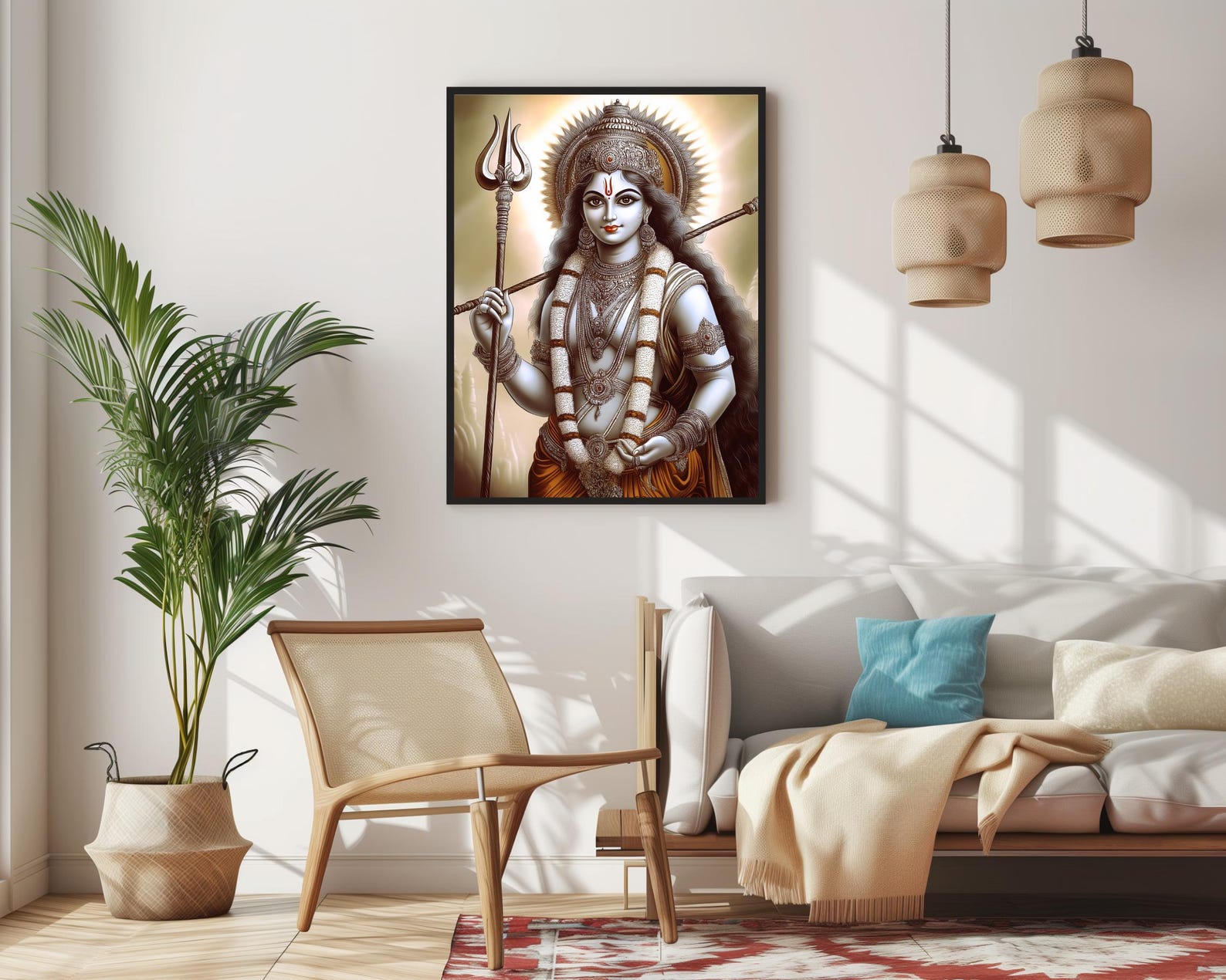 Goddess Durga Print, Hindu God Art, Durga Maa Photo, Spiritual ...