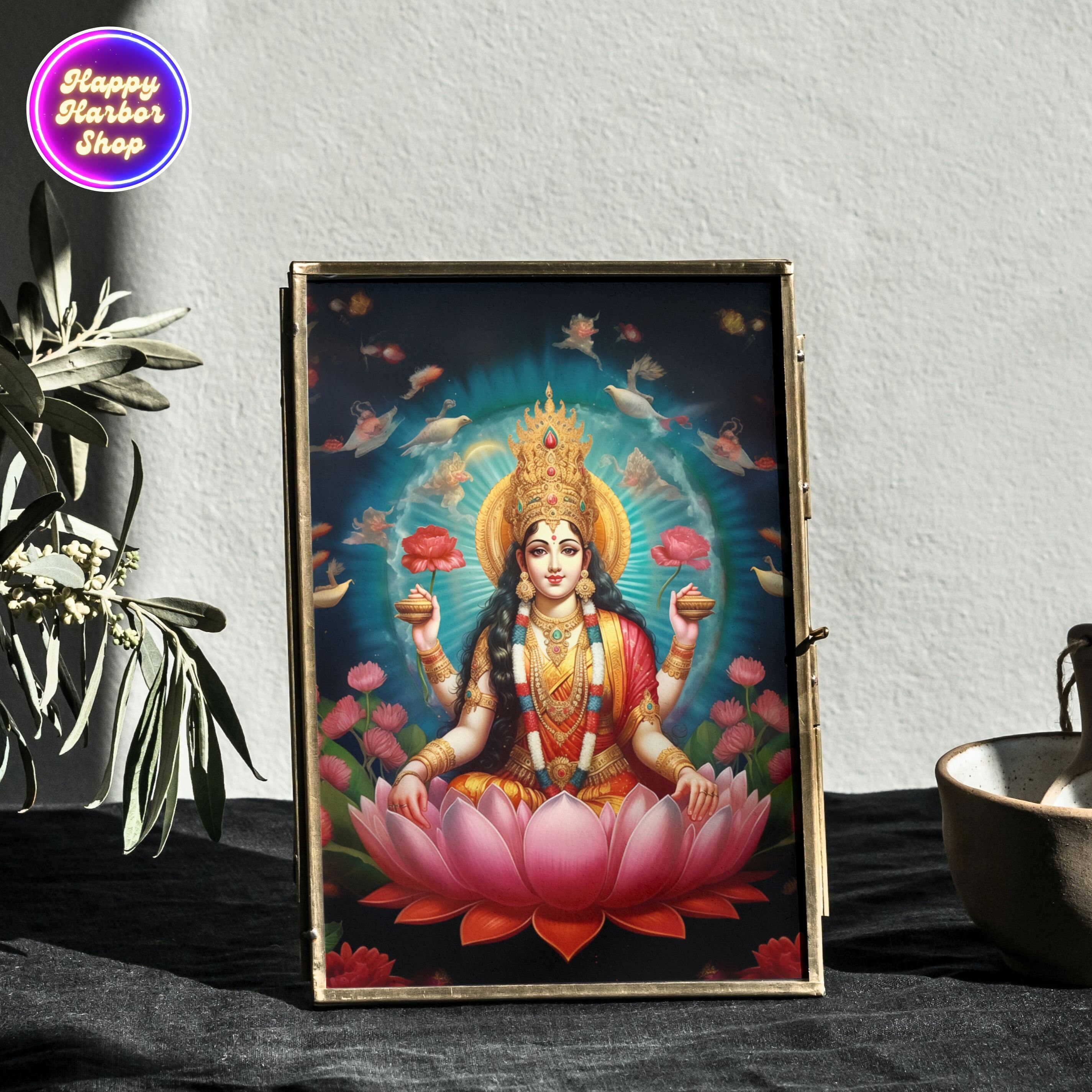 Lakshmi, Goddess Lakshmi Painting, Diwali Poster, Lakshmi Illustration ...