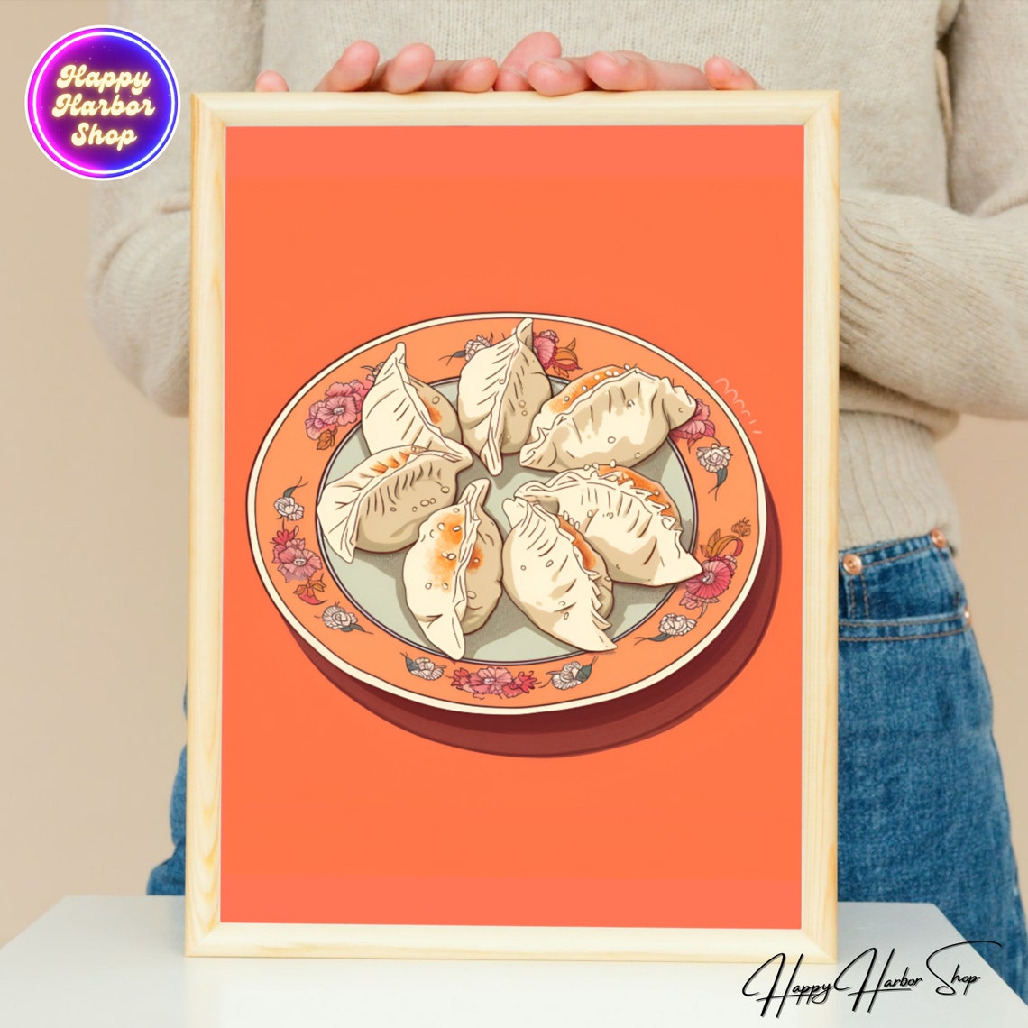 Dumpling Art Print, Dumpling Illustration, Baos Asian Food Kitchen ...