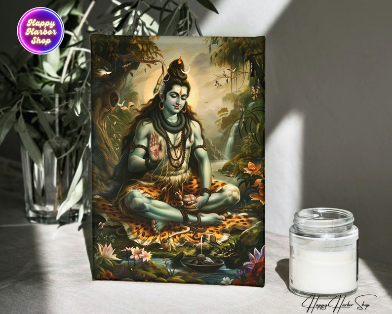 Lord Shiva Painting, Hindu God Shiva Art, Traditional Shiva Artwork ...