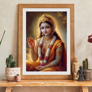 Goddess Sita Painting, Hindu God Art, Lord Rama Wife Indian Deity ...