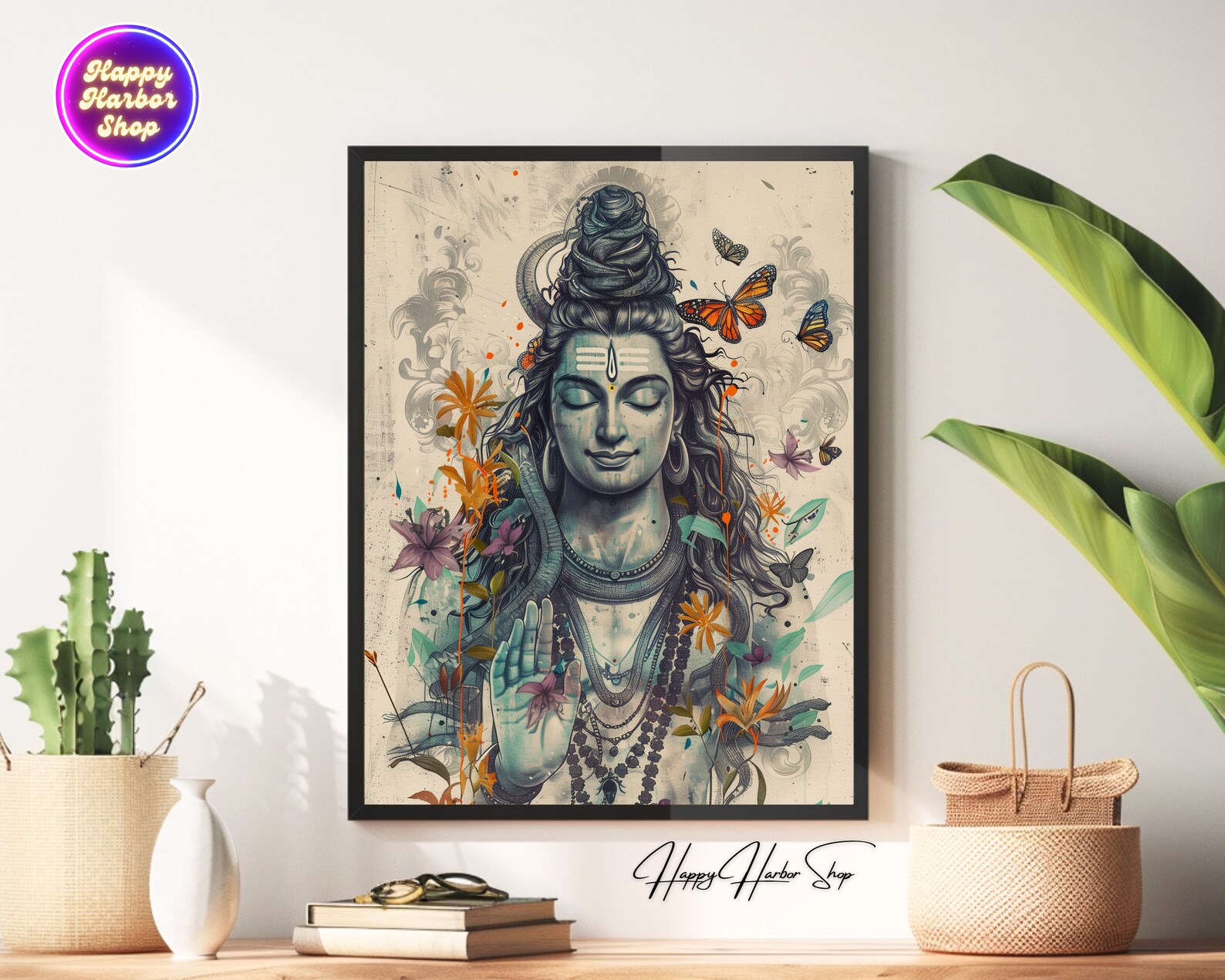 Lord Shiva Wall Art, Shiva Print, Traditional Hindu God Painting ...