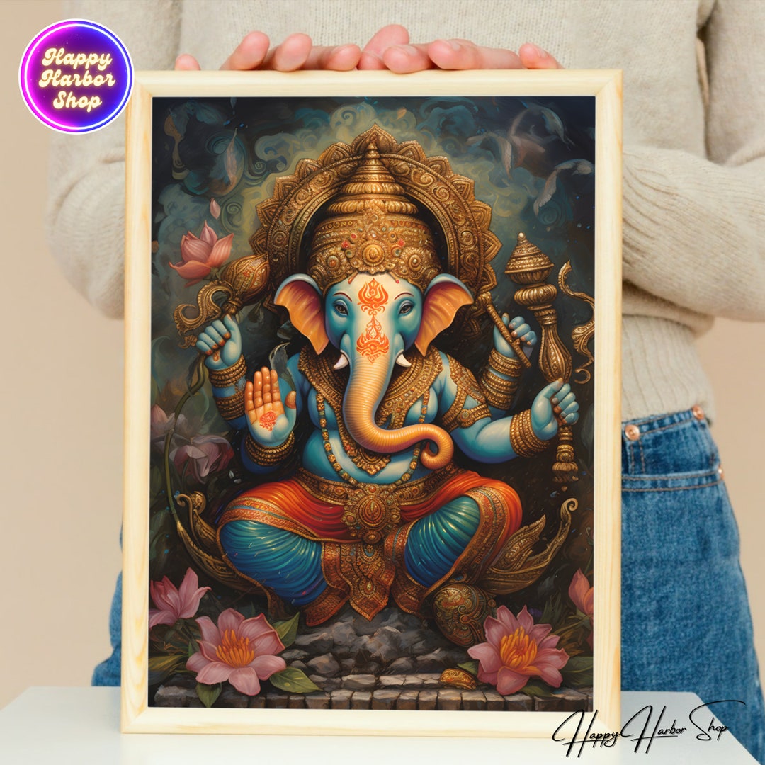 Ganesha Wall Art, Lord Ganesh Painting, Hindu God Ganesha, Hindu Wall ...