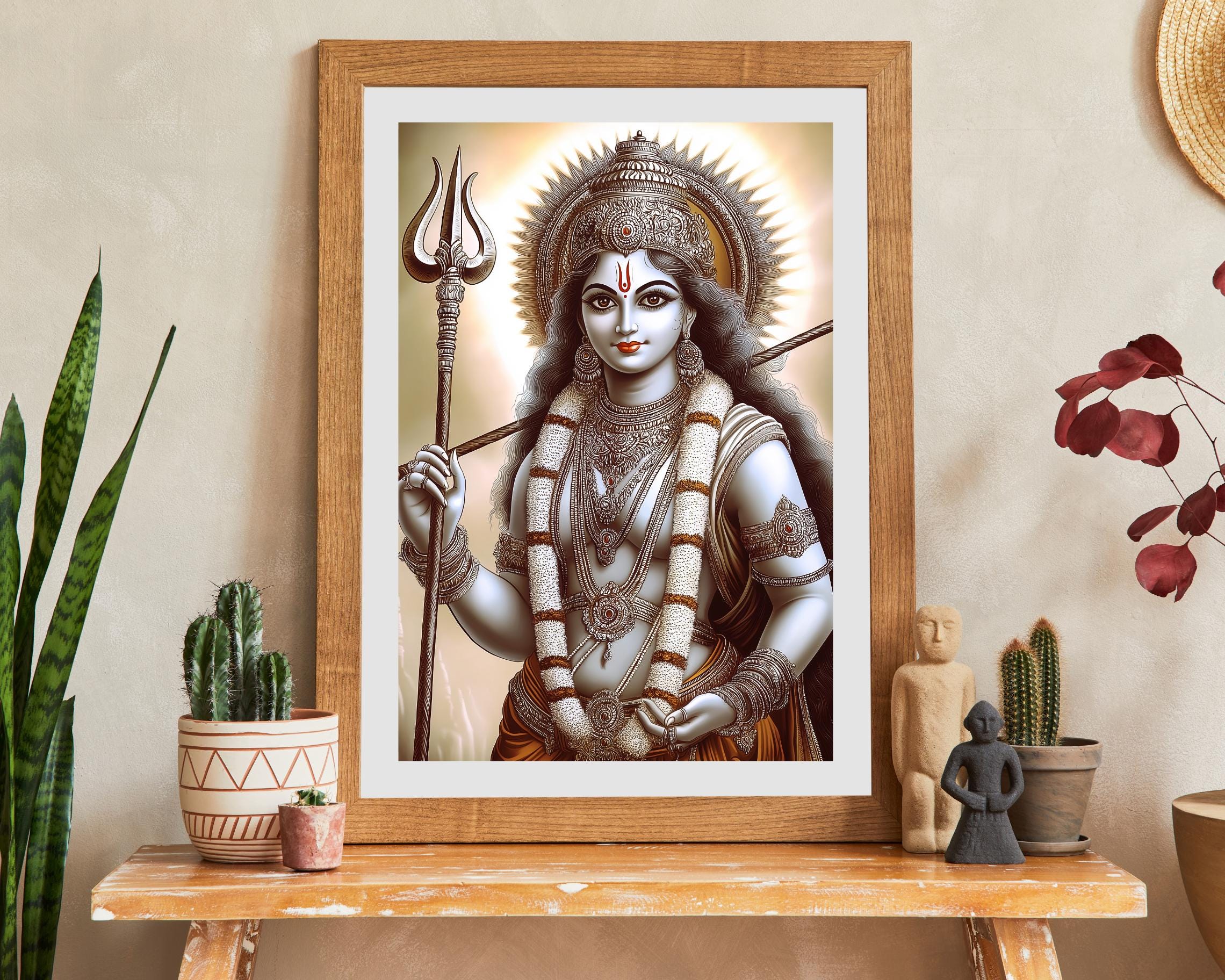 Goddess Durga Print, Hindu God Art, Durga Maa Photo, Spiritual ...
