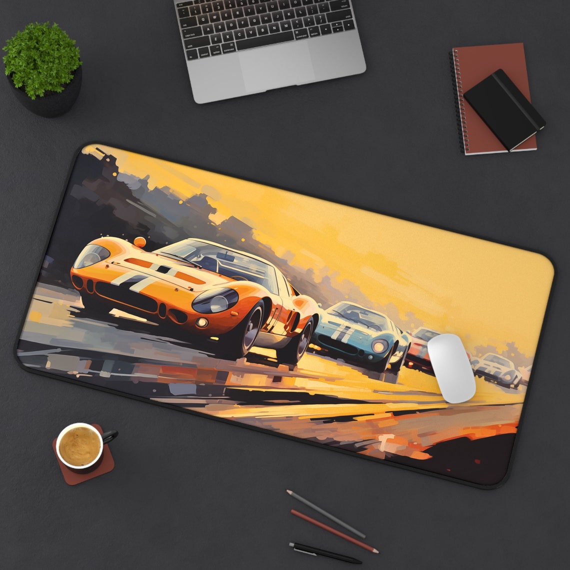 Race Car Playmat Design Mousepad, Sports Car Desk Mat, Gaming Desk Mat ...