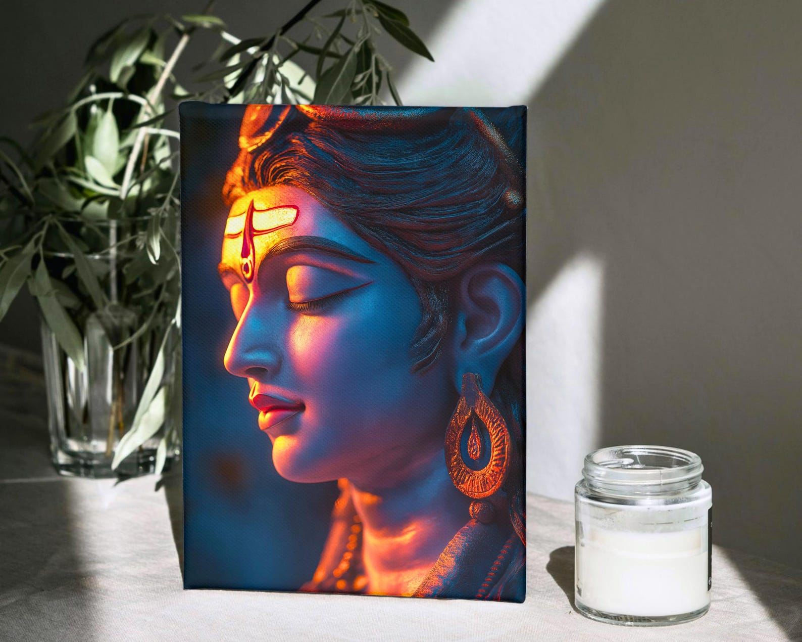 Lord Shiva Wall Art, Hindu God Painting, Shiv Ji Poster, Hinduism Decor ...