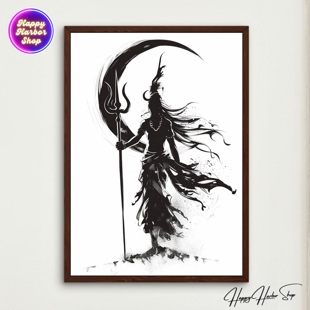 LORD SHIVA Printable Shiva God Art Spiritual Minimalist Artwork Hindu ...