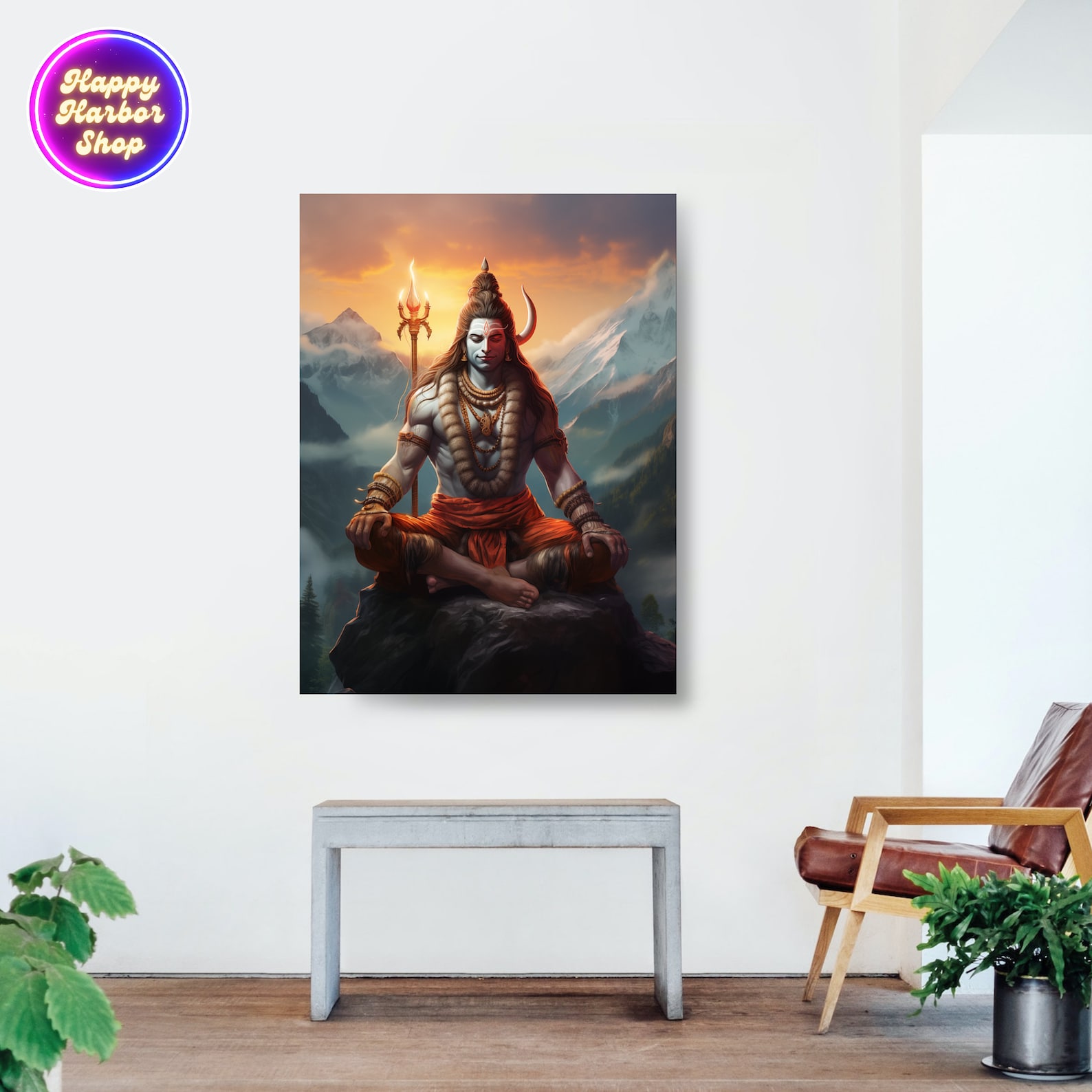 LORD SHIVA PAINTING Shiva Canvas Art Traditional Lord Shiva Art Hindu ...
