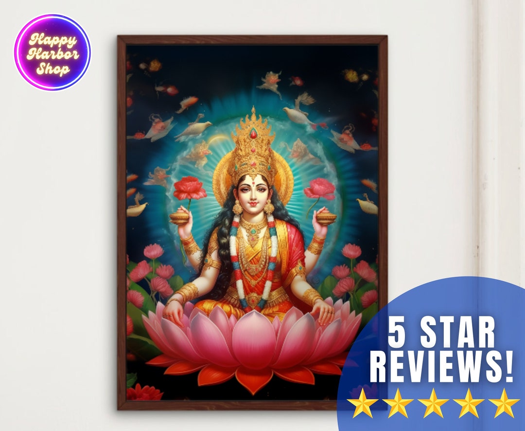 Lakshmi CANVAS PAINTING Goddess Lakshmi Painting Diwali - Etsy
