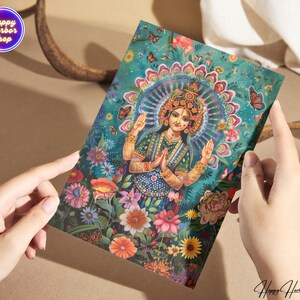 Durga Poster, Hindu Goddess Durga Painting, Durga Print, Traditional ...