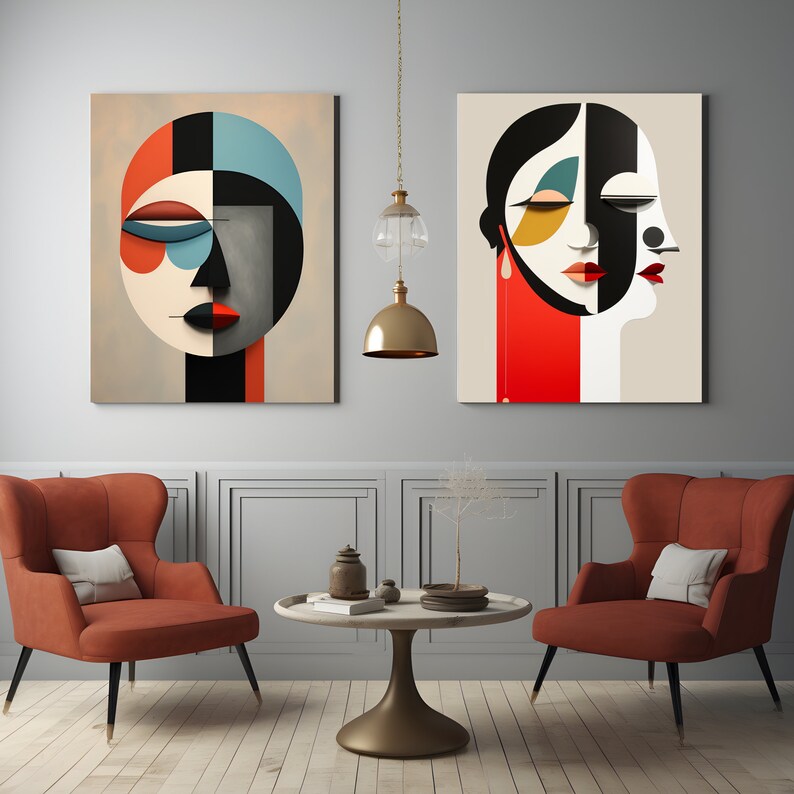 Abstract Pablo Picasso Canvas Wall Art, Modern Canvas Painting, Picasso ...