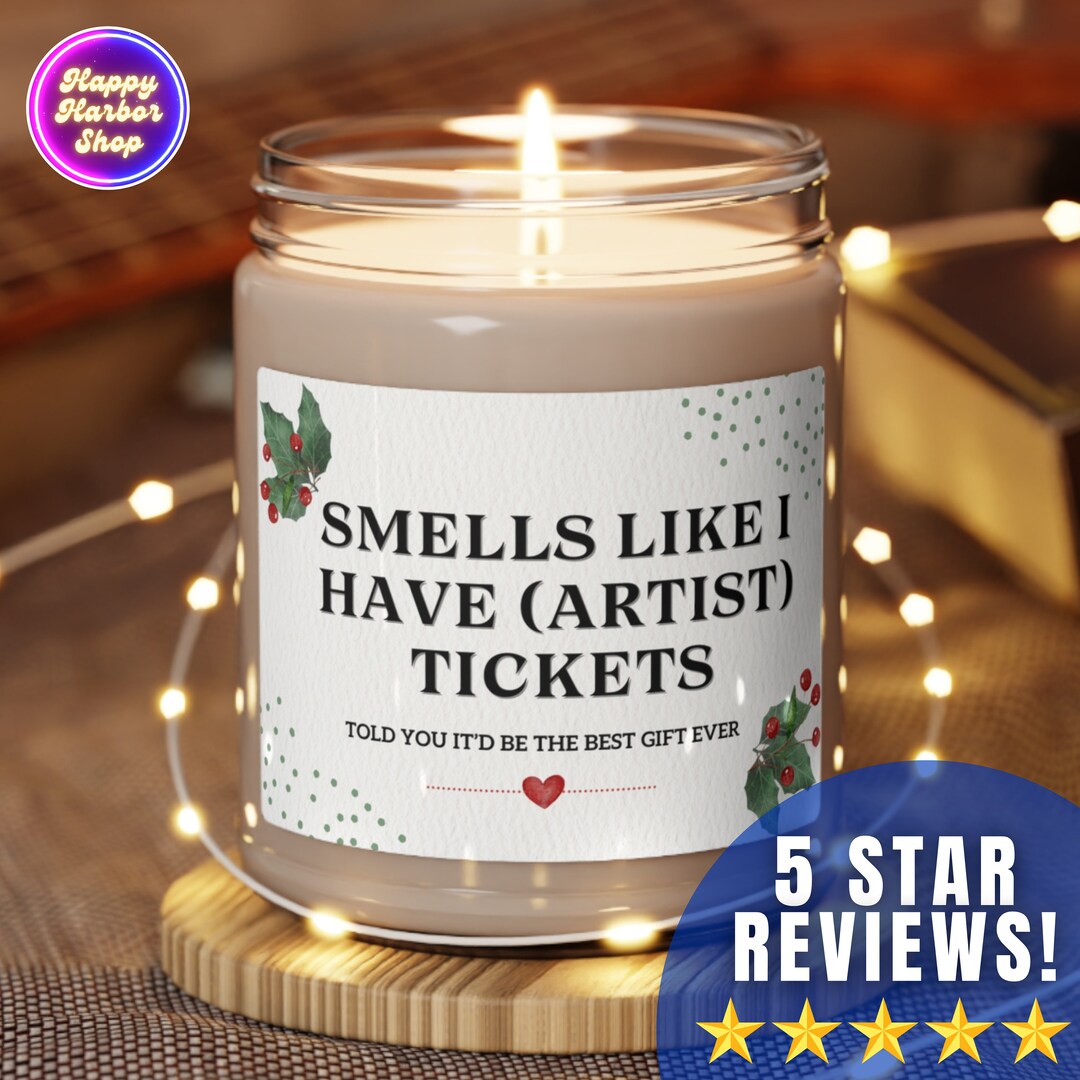 Personalized Concert Tickets, Concert Ticket Gift, Concert Candle Music ...