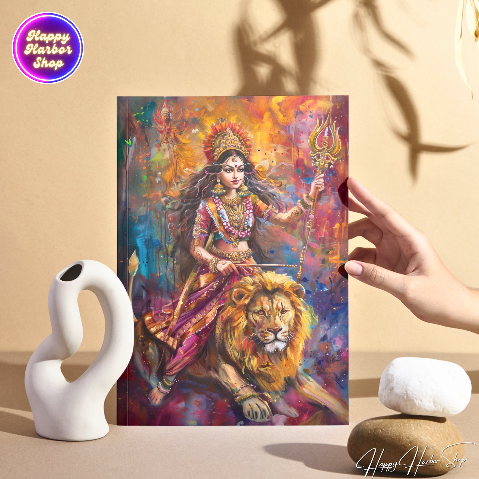 Durga Maa Painting Hindu Goddess Durga Wall Art Indian Art Decor Canvas ...