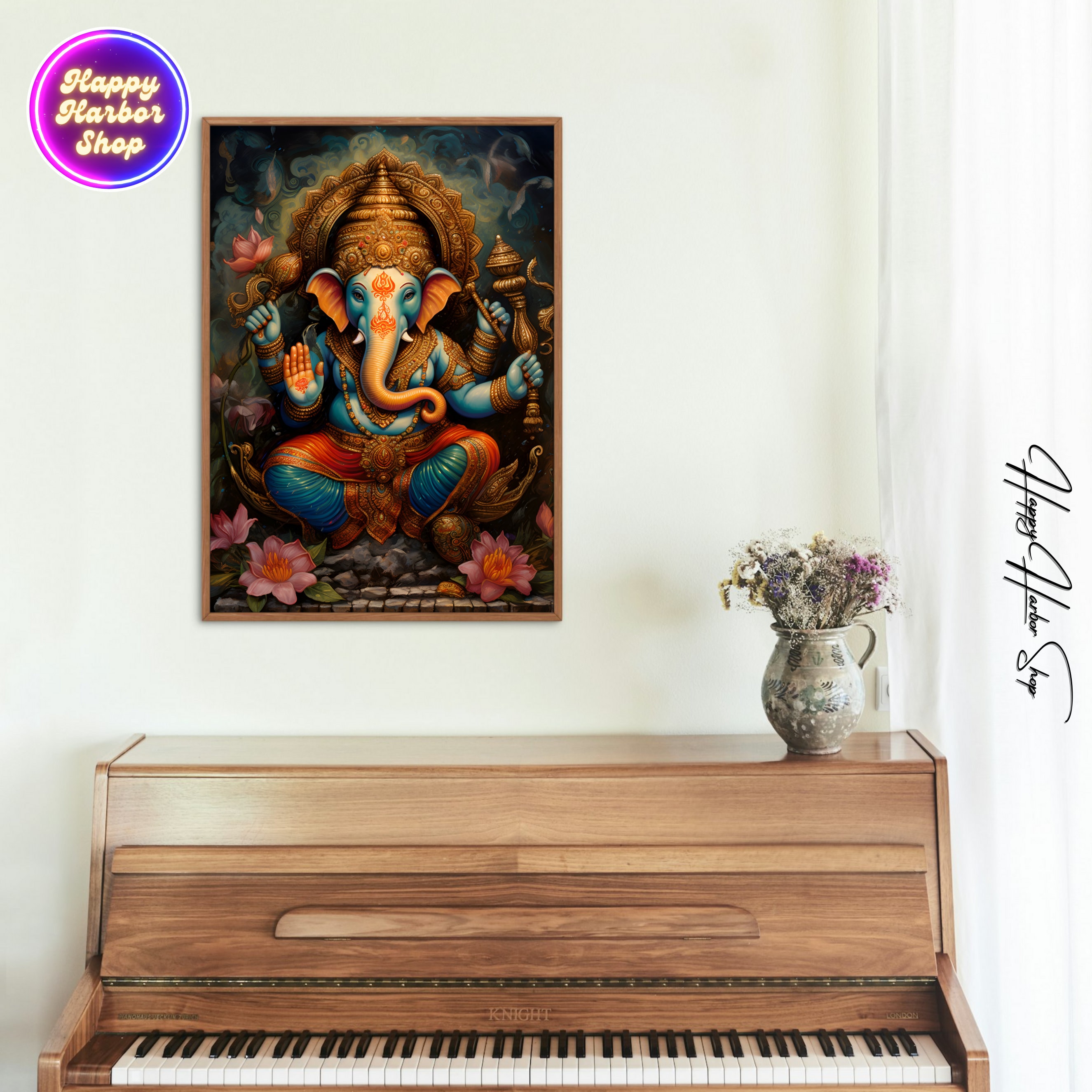 Ganesha Wall Art, Lord Ganesh Painting, Hindu God Ganesha, Hindu Wall ...