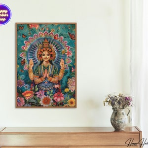 Durga Poster, Hindu Goddess Durga Painting, Durga Print, Traditional ...