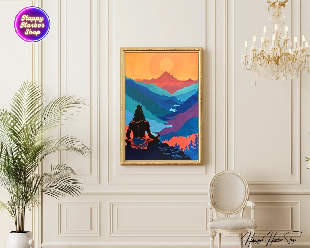 Hindu Shiva Pop Art, Hindu God Printable, Indian Wall Art, Digital ...
