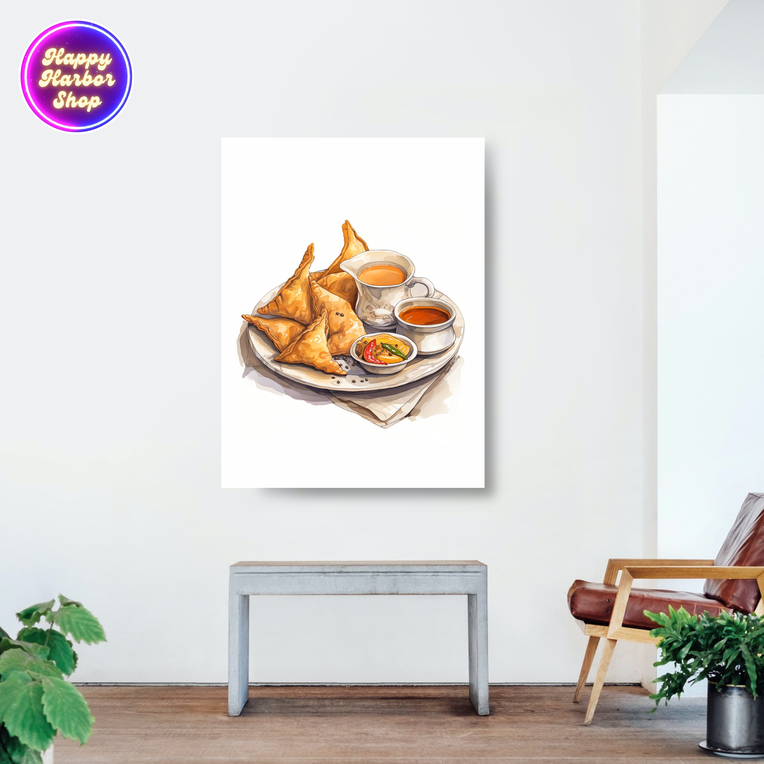 Indian Printable Wall Art Samosa Art Desi Food Art South Asian Art ...
