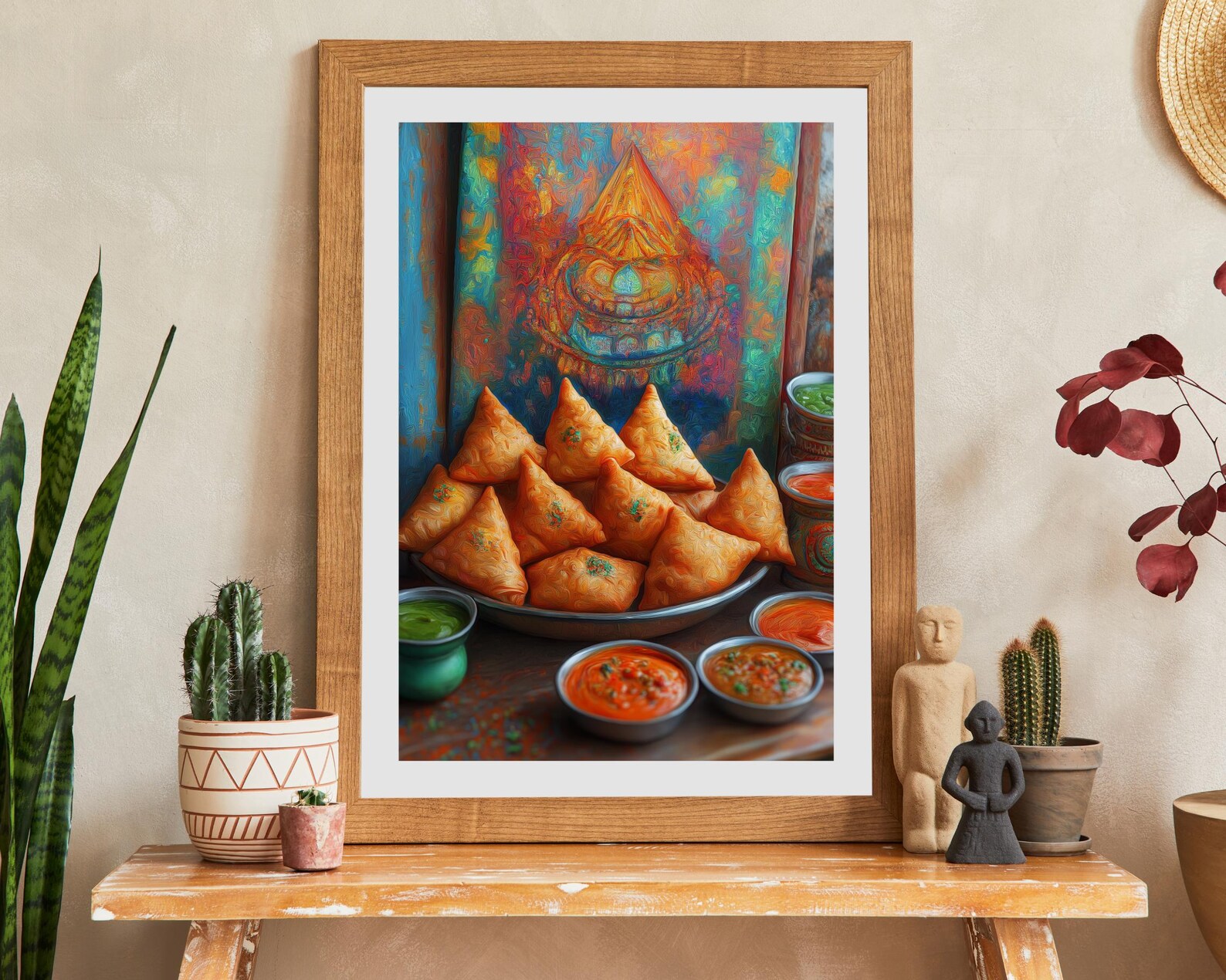 Indian Food Art, Samosa Poster, Desi Kitchen Art, Nepal Print ...