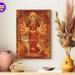Durga With Tiger Art, Hindu Goddess Durga Painting, Durga Print, Indian ...