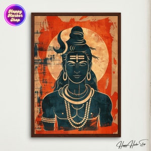 LORD SHIVA Printable Hindu God Wall Art Aesthetic Home Decor Spiritual ...