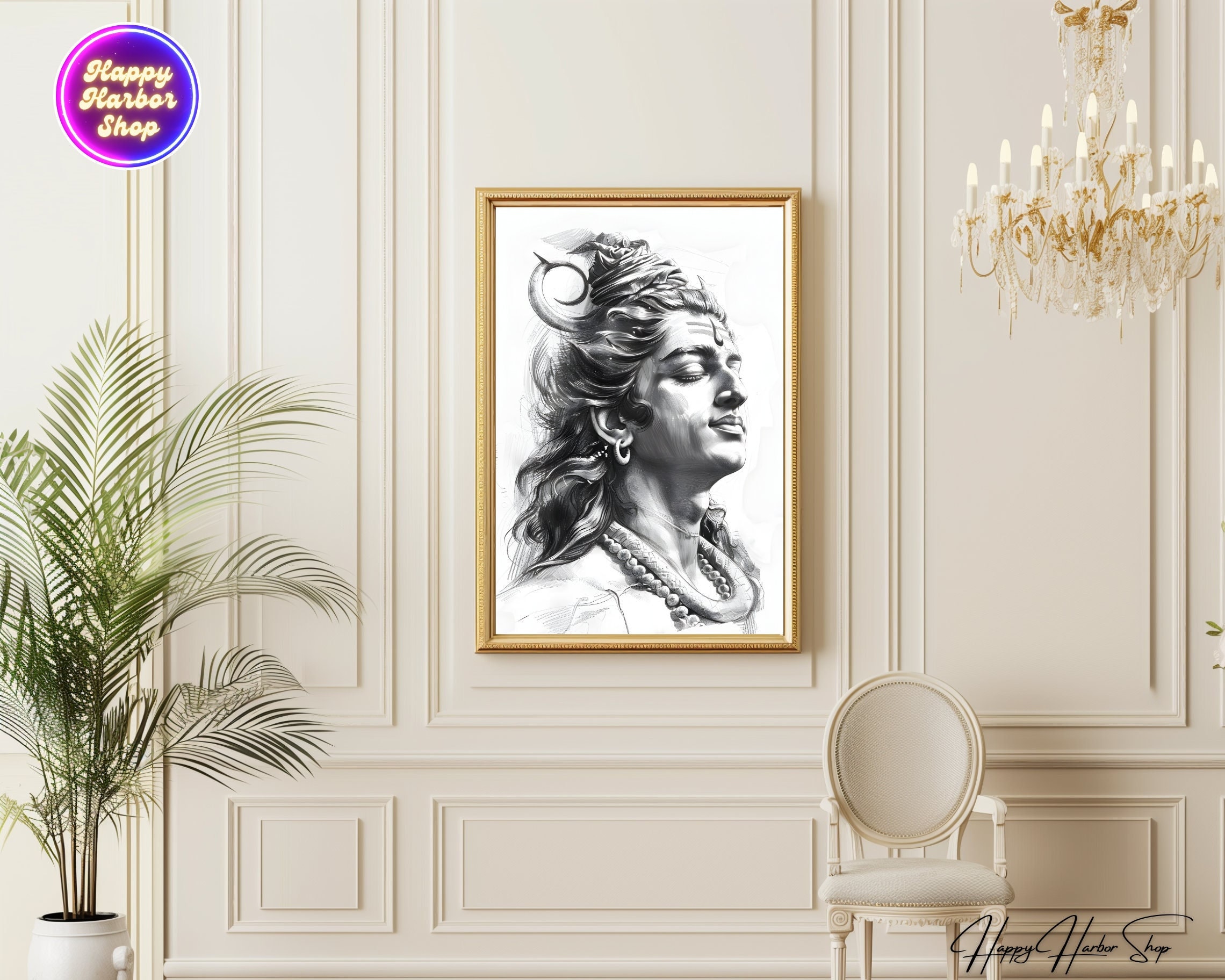 LORD SHIVA Printable Art Shiva God Indian Traditional Shiva Artwork ...