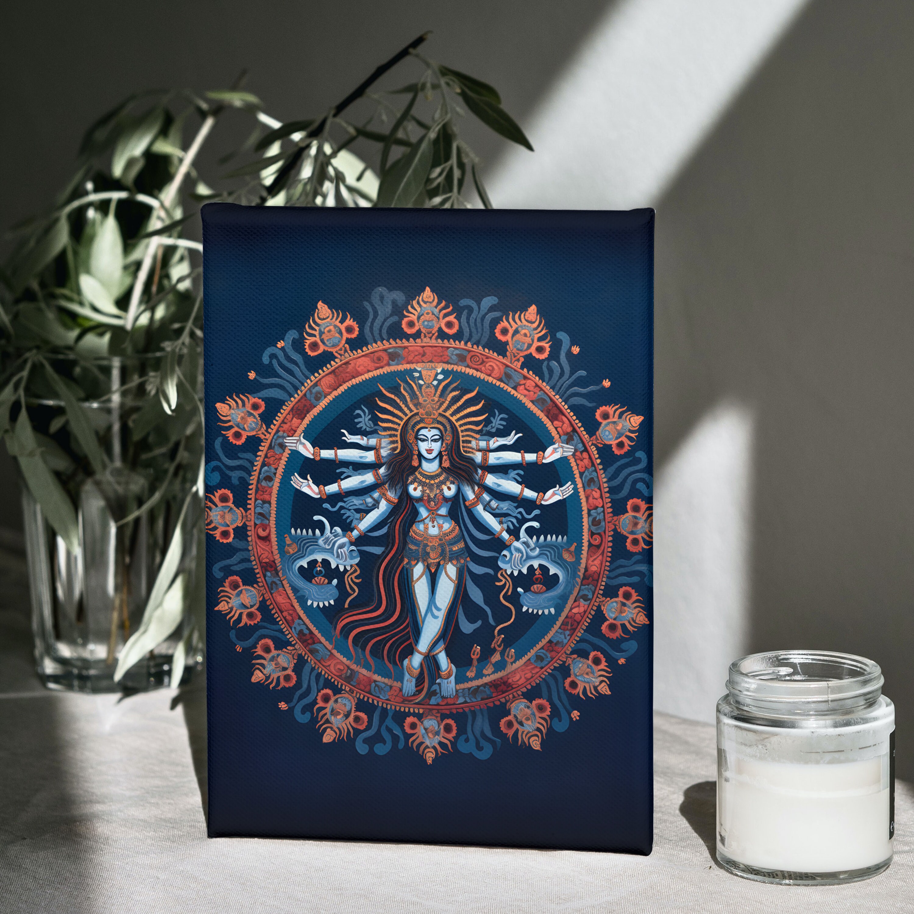 Goddess Durga Painting, Dashain Durga Poster, Durga Illustration ...