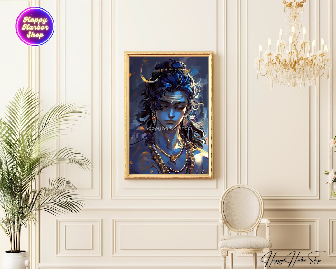 Shiva Painting, Lord Shiva Poster, Shiva Print, Hindu God Art, Hinduism ...