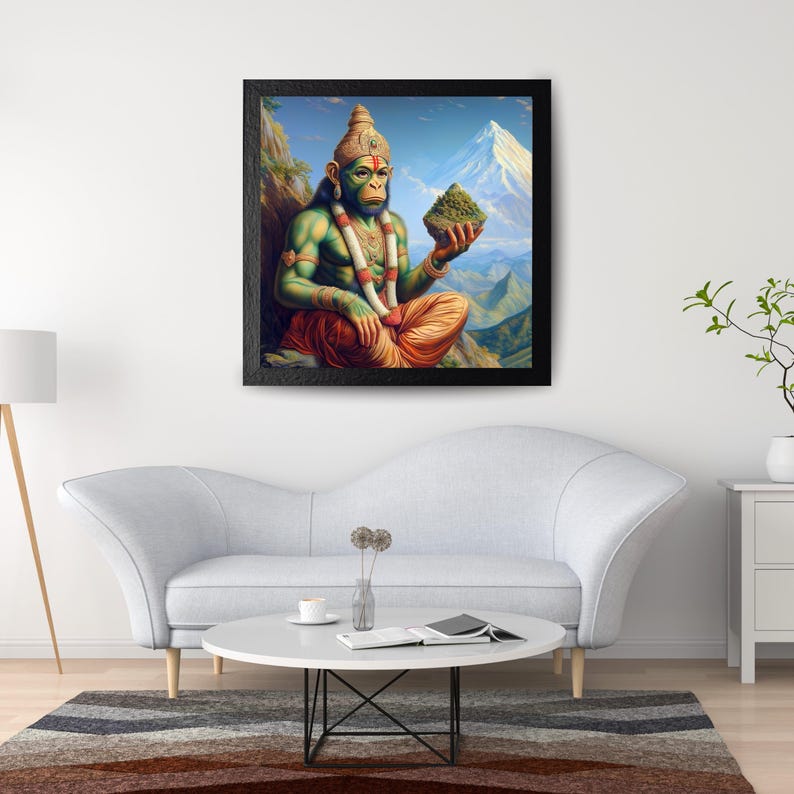 Hanuman Wall Art Lord Hanuman Painting Hanuman Print, Hanuman Chalisa ...
