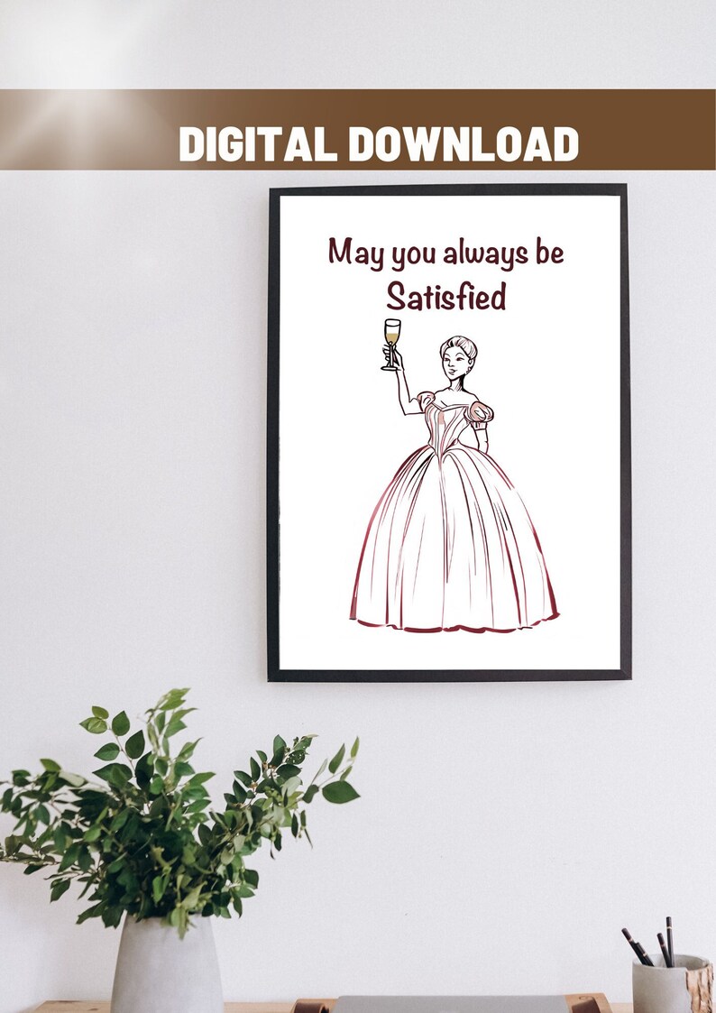 Angelica Schuyler Satisfied Hamilton the Musical Digital Art - Etsy