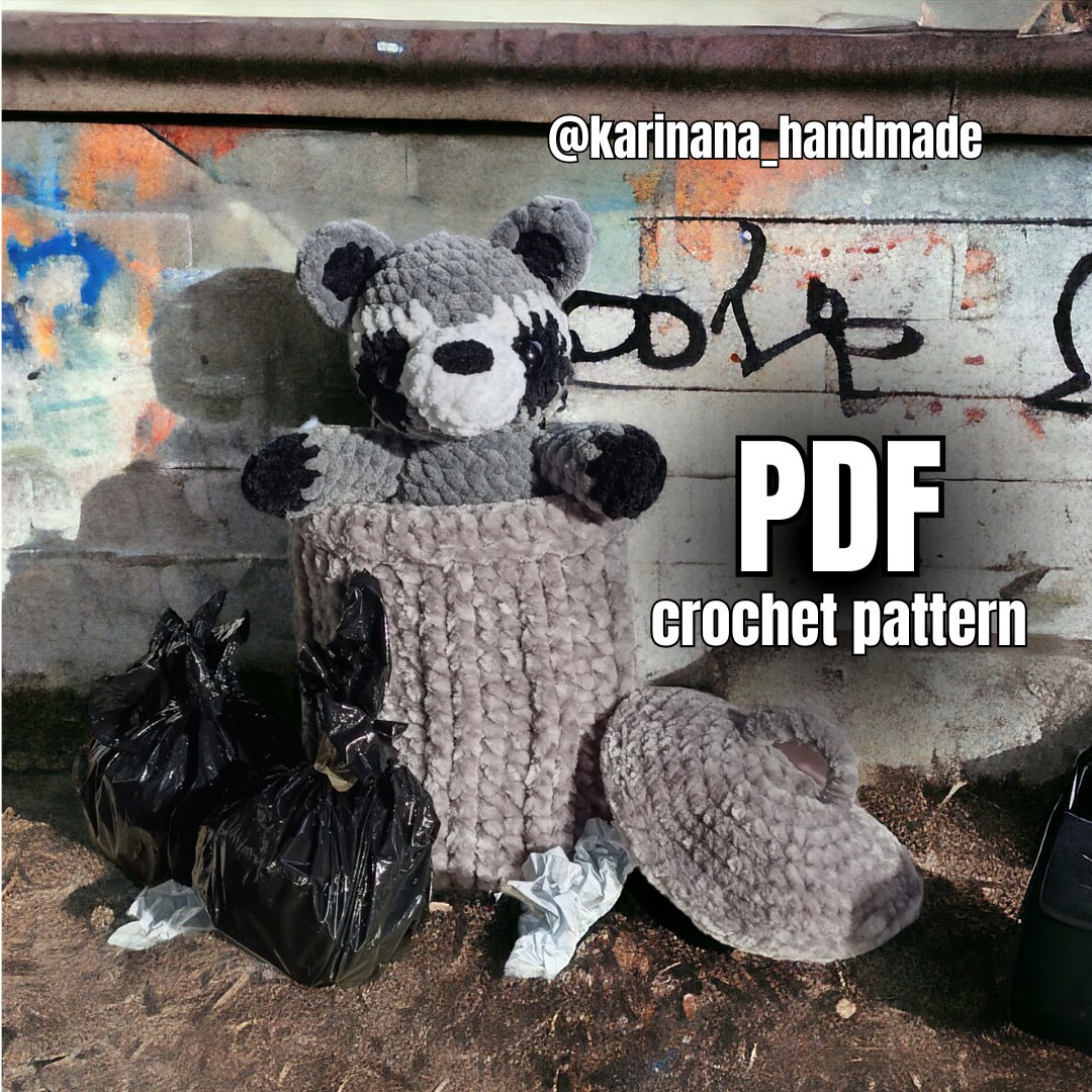 Trash Panda Crochet PDF Pattern Amigurumi - Etsy