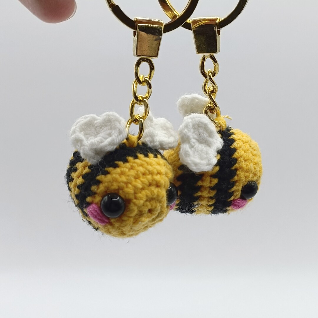 Bee Lovers Crochet Amigurumi Matching Keychains - Etsy