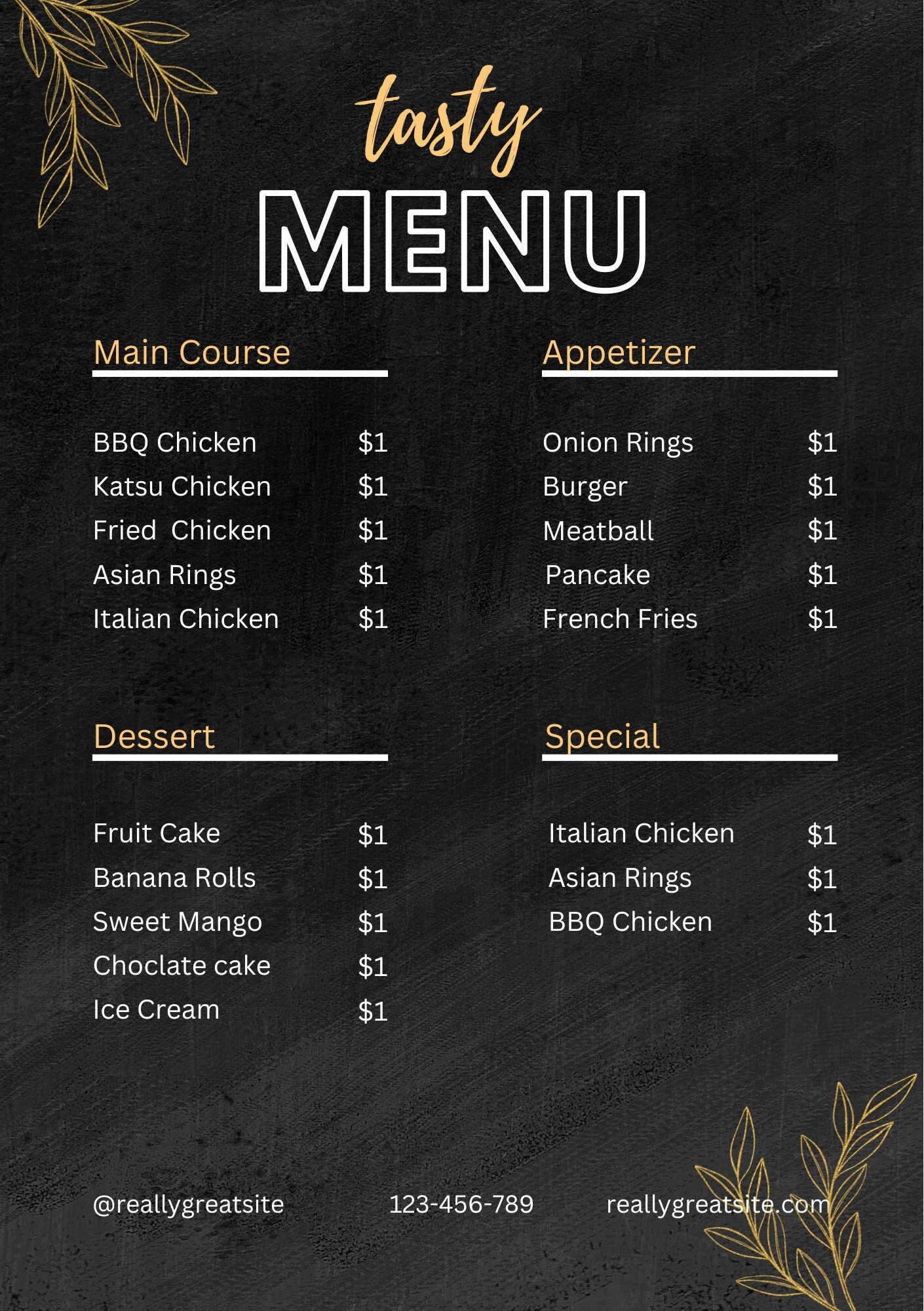 The Perfect Harmony of Taste and Simplicity: Minimalist Restaurant Menu ...