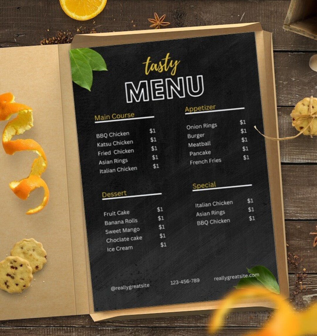 The Perfect Harmony of Taste and Simplicity: Minimalist Restaurant Menu ...