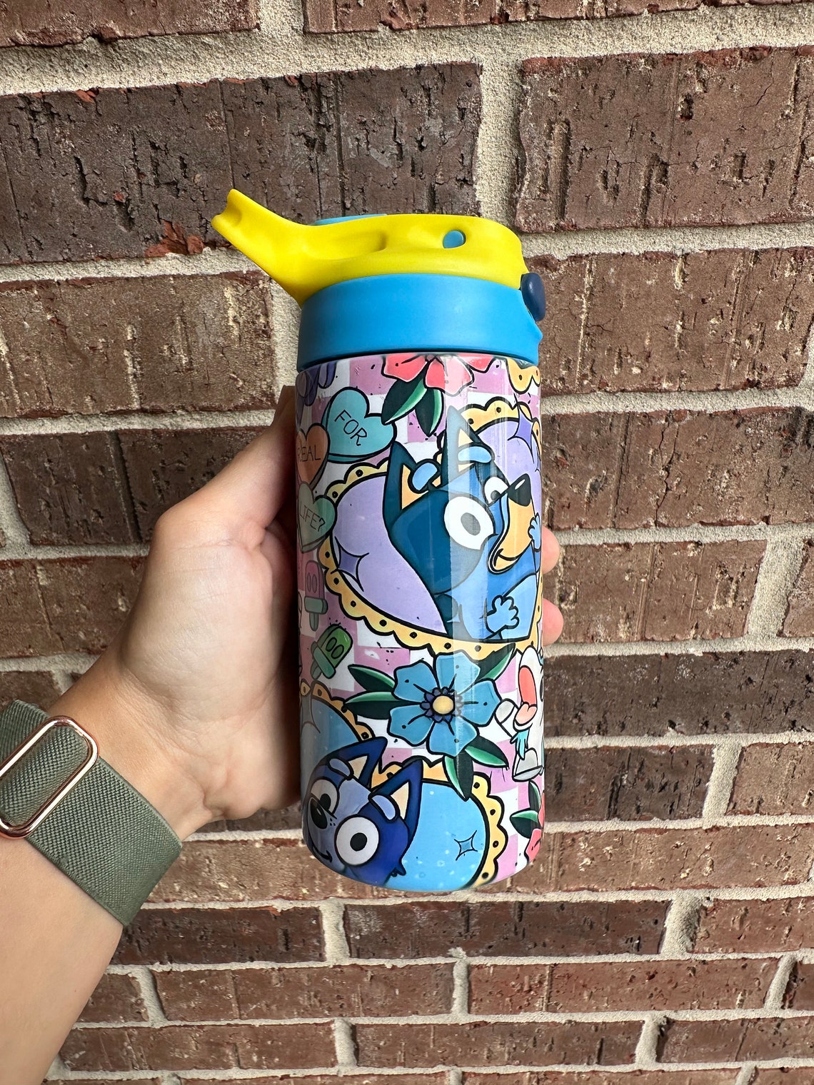 Bluey Kids Water Bottle L Bluey Water Bottle L Bluey Tumbler L Bluey ...