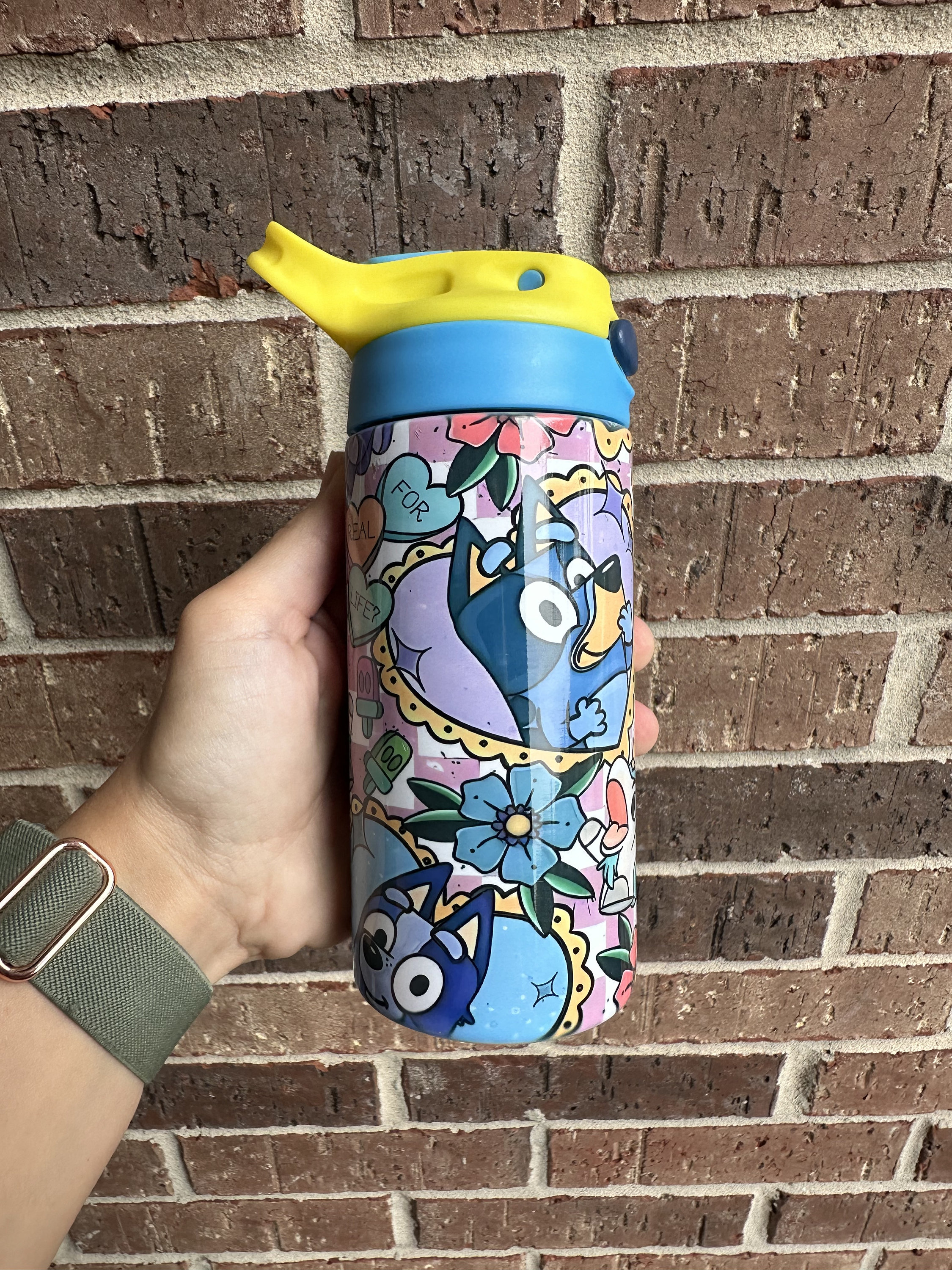 Bluey Kids Water Bottle L Bluey Water Bottle L Bluey Tumbler L Bluey ...