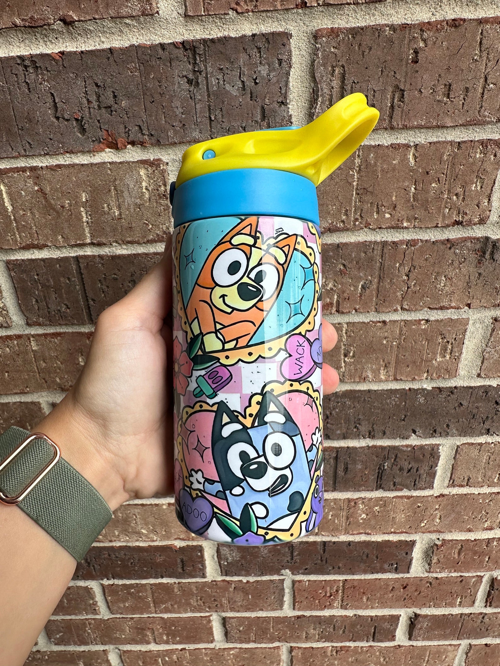 Bluey Kids Water Bottle L Bluey Water Bottle L Bluey Tumbler L Bluey ...