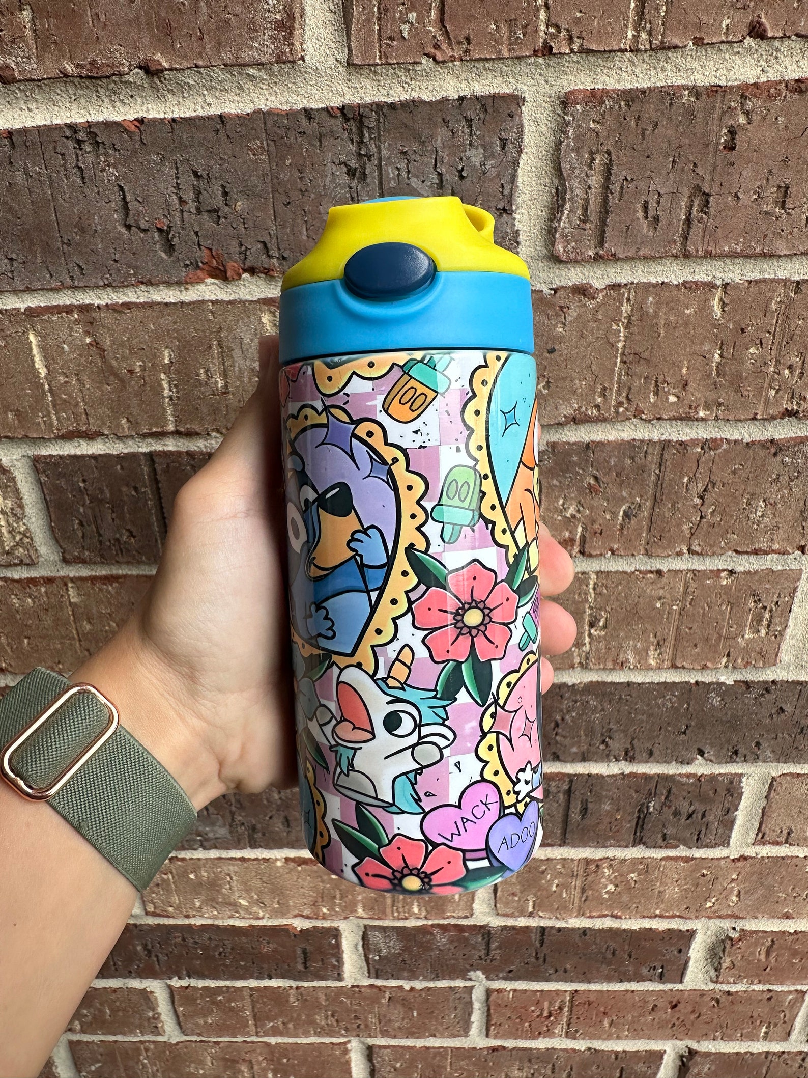 Bluey Kids Water Bottle L Bluey Water Bottle L Bluey Tumbler L Bluey ...