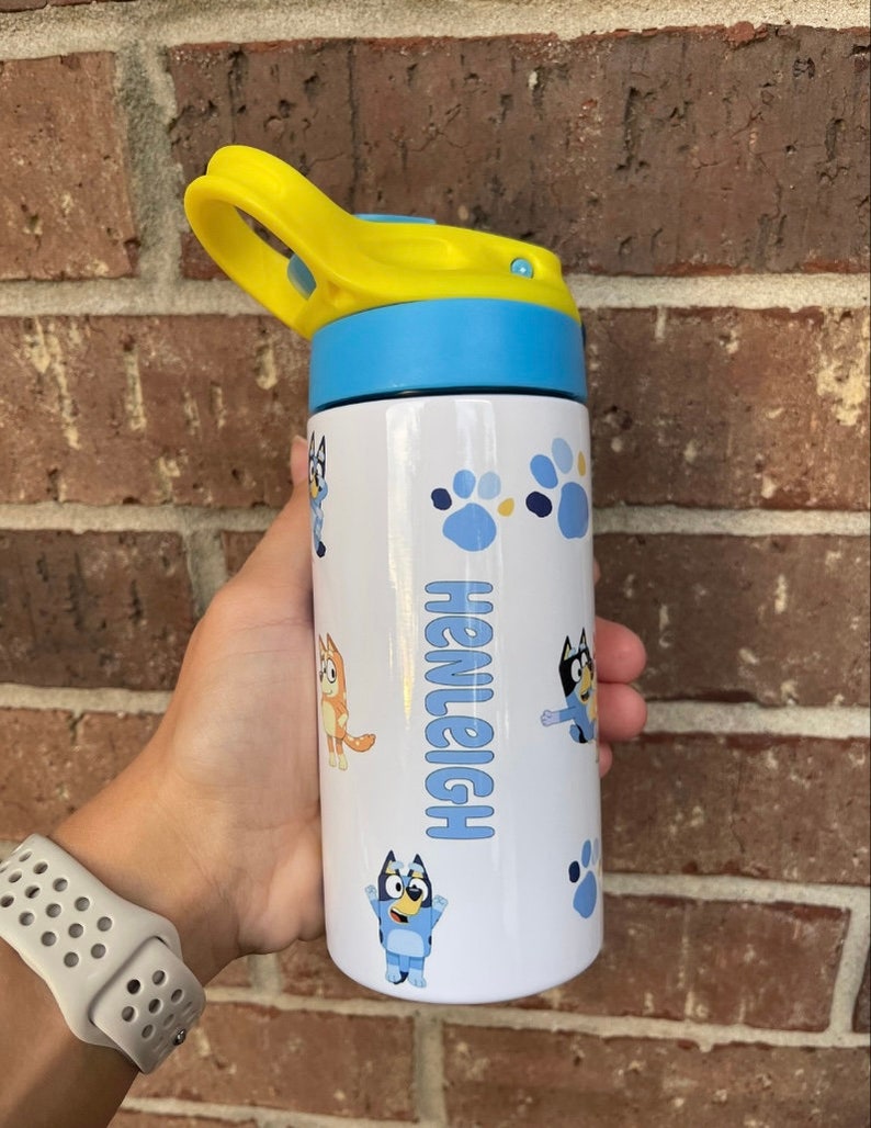 Bluey Kids Water Bottle L Bluey Water Bottle L Bluey Tumbler L Bluey ...